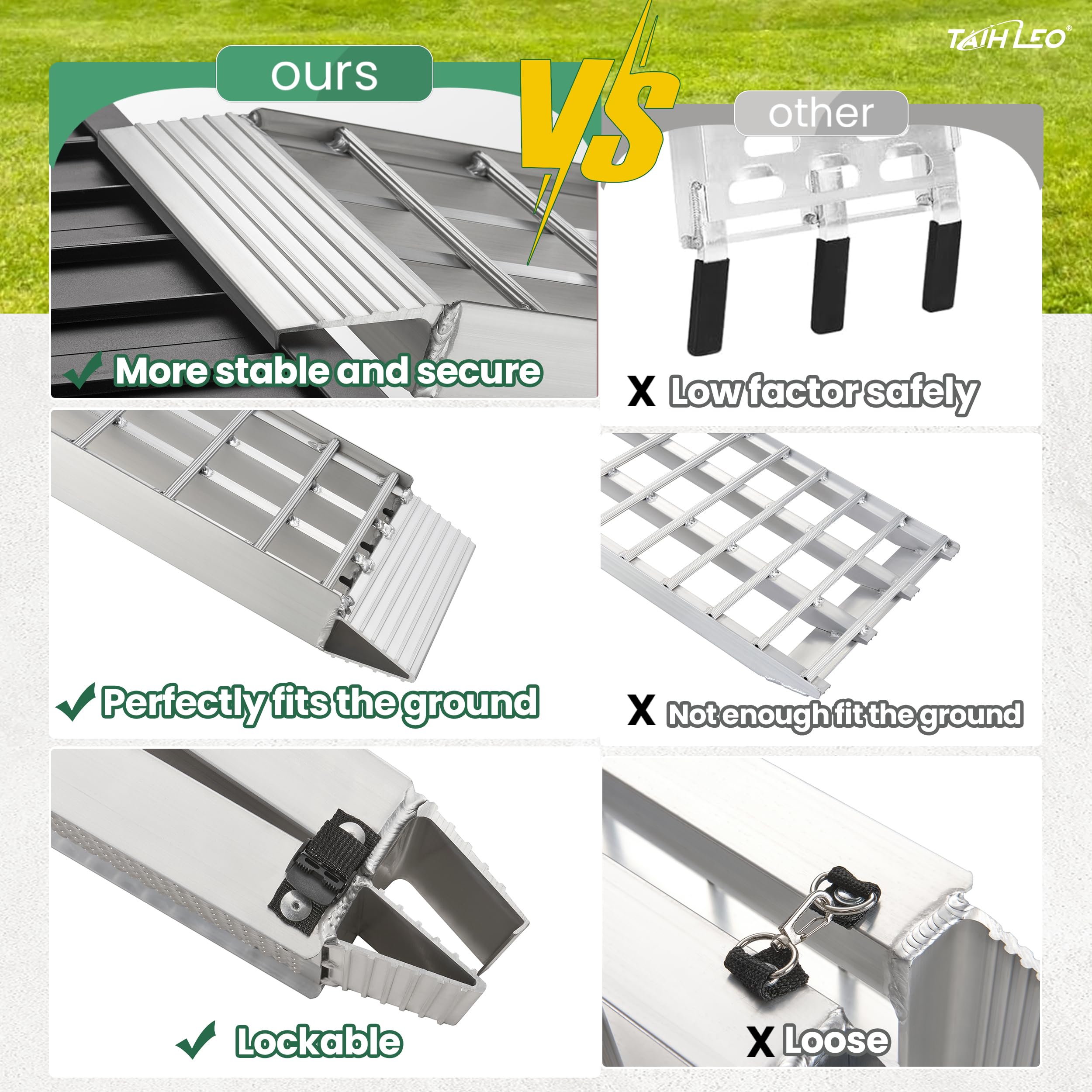 Snapklik.com : TaiH Leo Truck Ramp 1500LBS Capacity - 1 Pc Heavy Duty ...