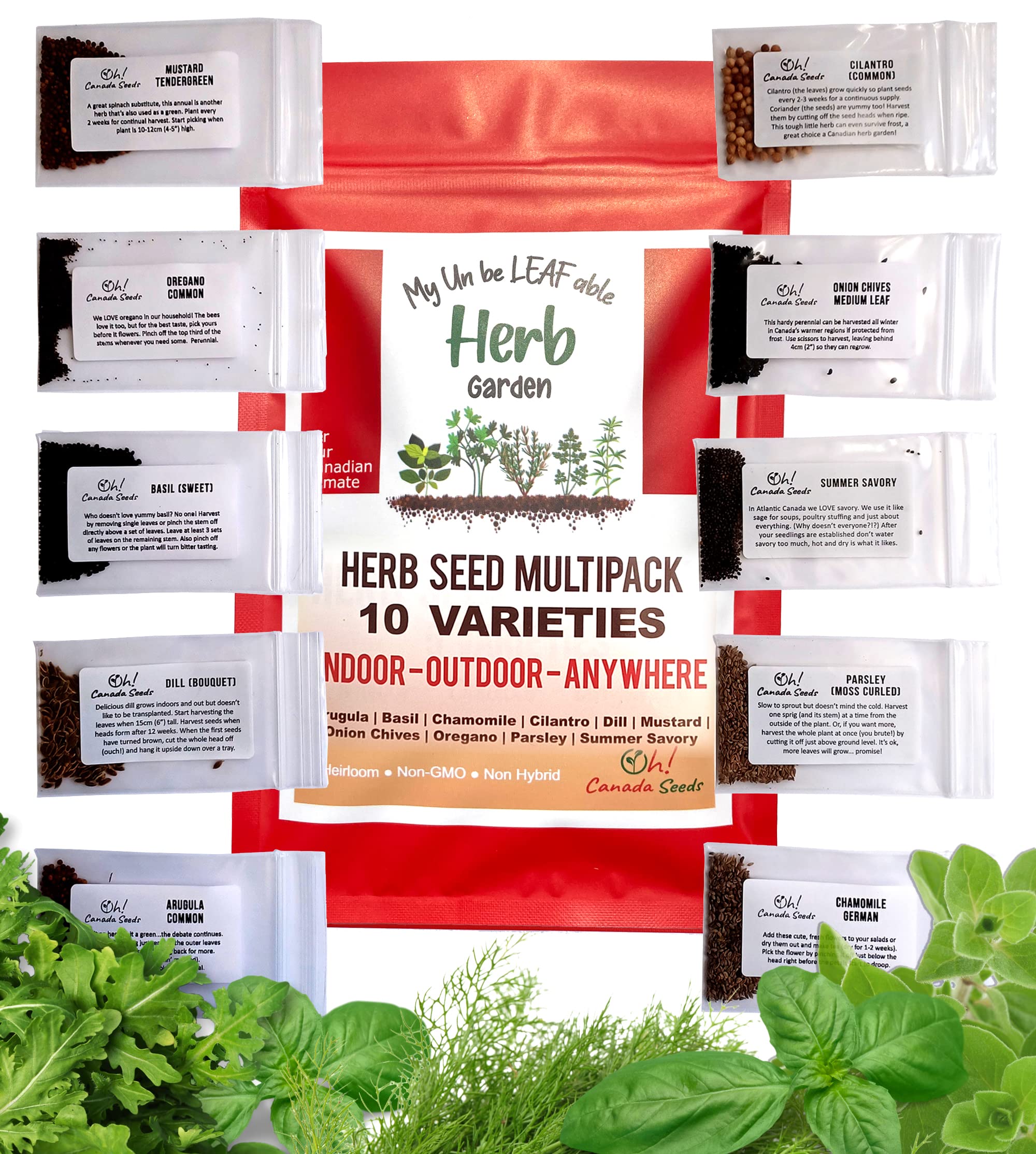 Oh! Canada Seeds, 9700 Herb Seeds - 10 Heirloom Seeds for Planting ...