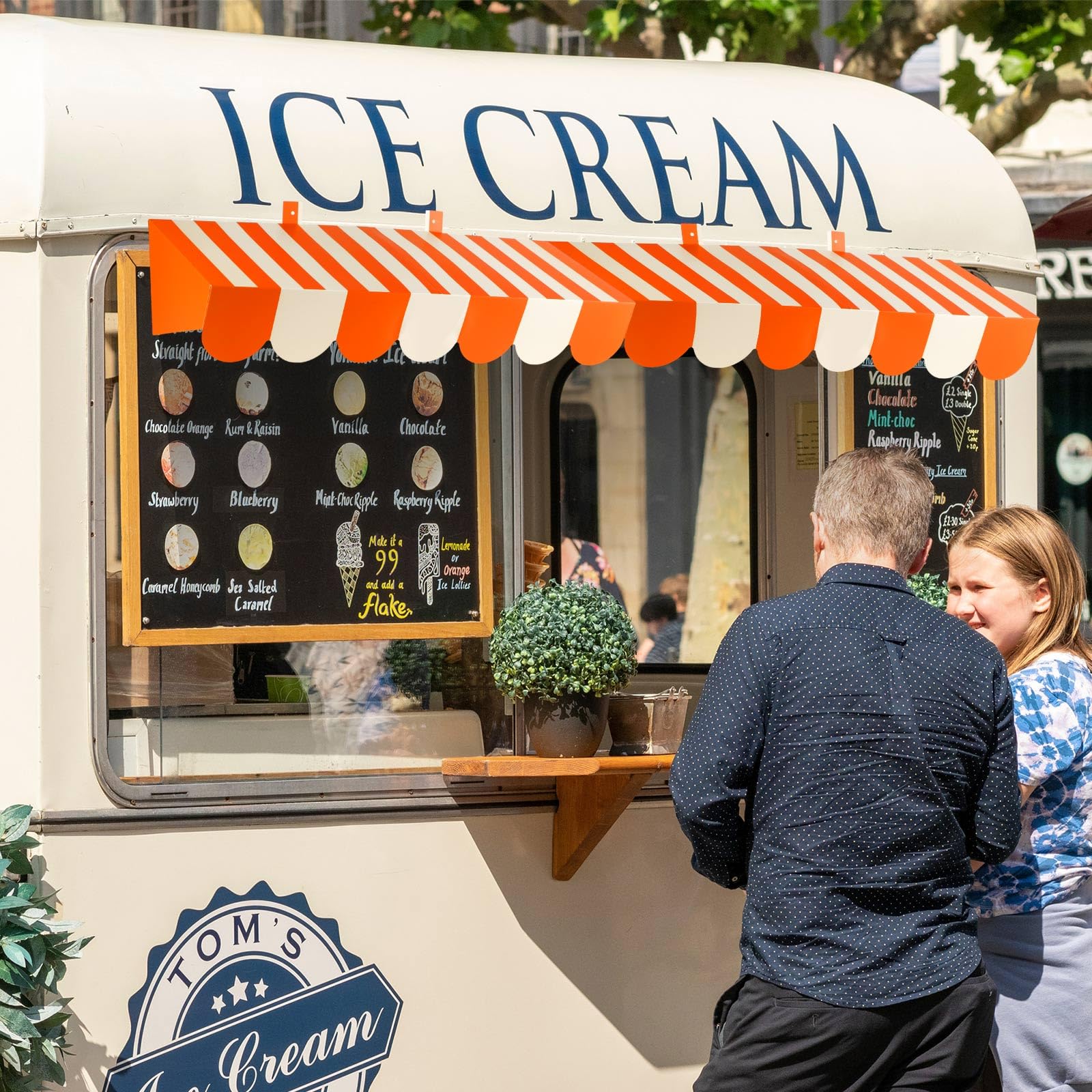 Snapklik.com : Datanly 4 Pcs 3D Awning Decorations Ice Cream Cart Hut ...