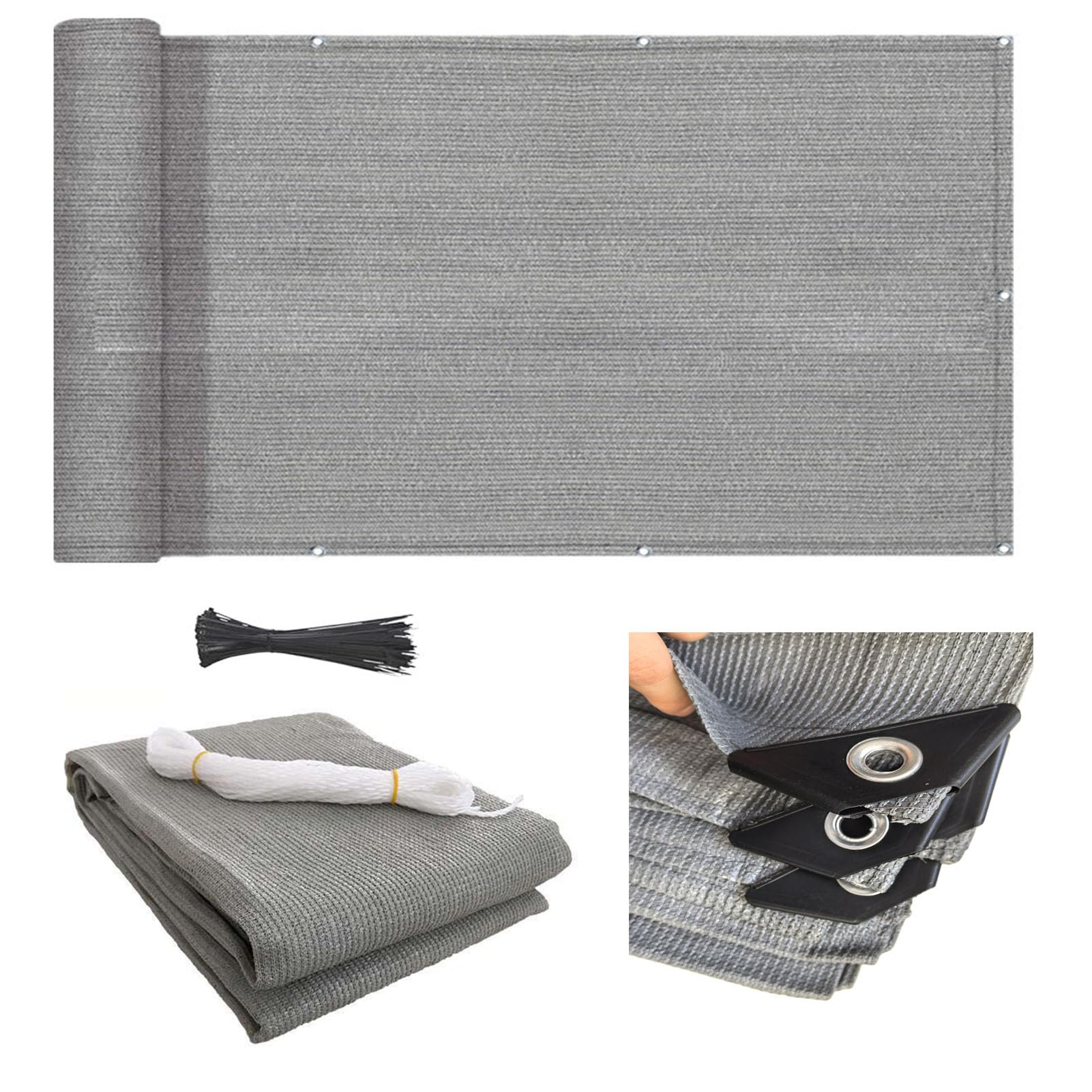 Balcony Privacy Screen,150g/m² Privacy Netting, Weatherproof HDPE ...