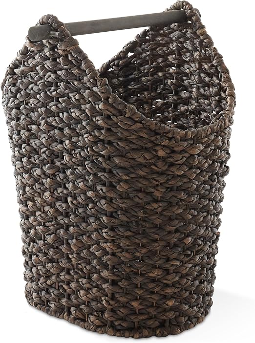Amazon.com: Casafield Toilet Paper Storage Basket with Wood Roll Holder ...