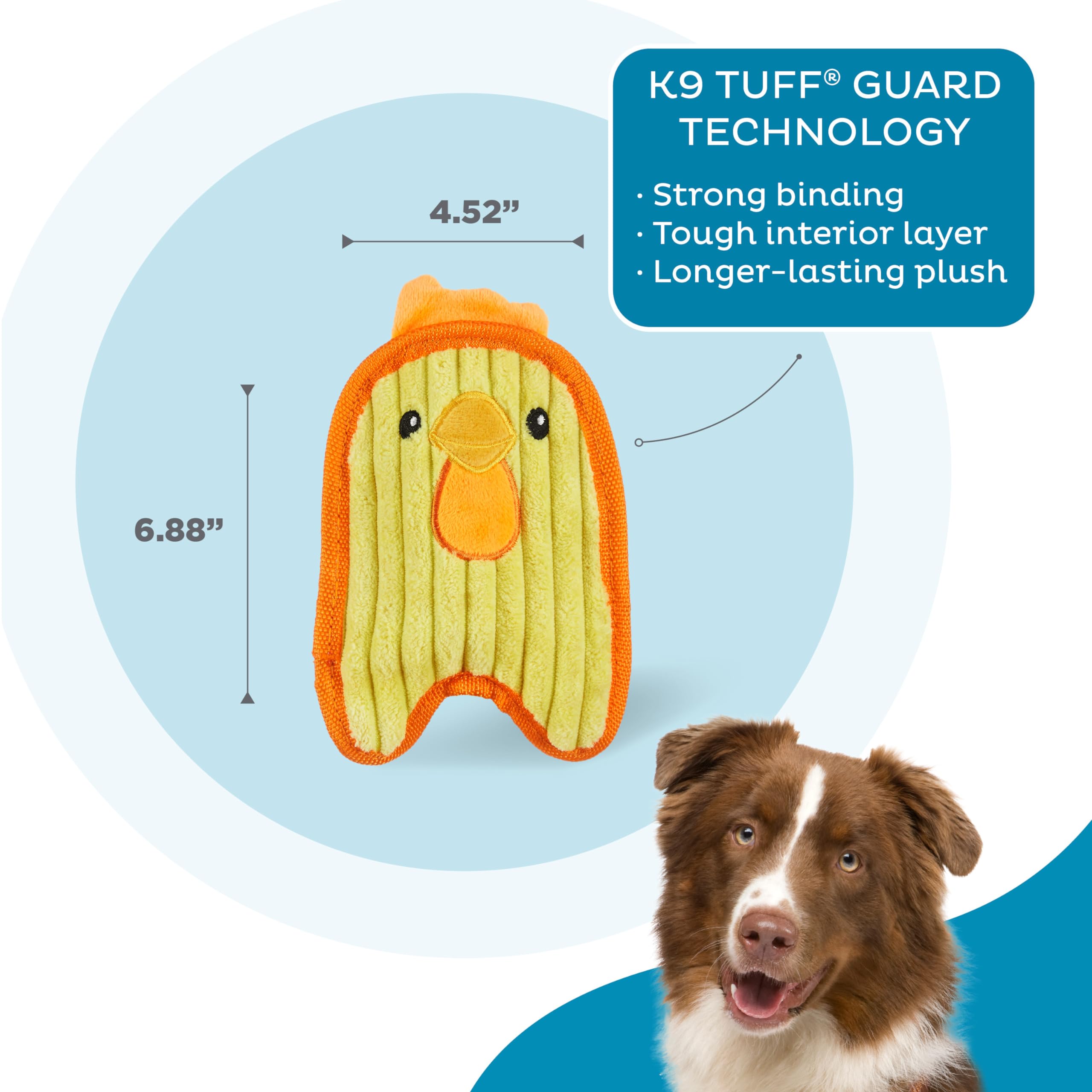 Snapklik.com : Outward Hound Durablez Tough Plush Squeaky Dog Toy