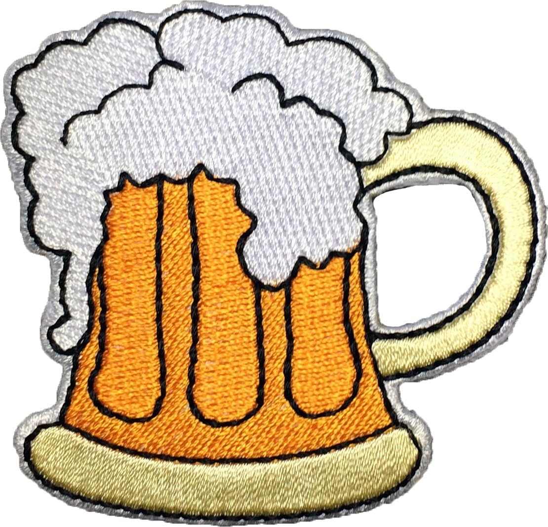 Amazon.com: Papapatch Beer Glass Sew Iron on Embroidered Applique Badge ...