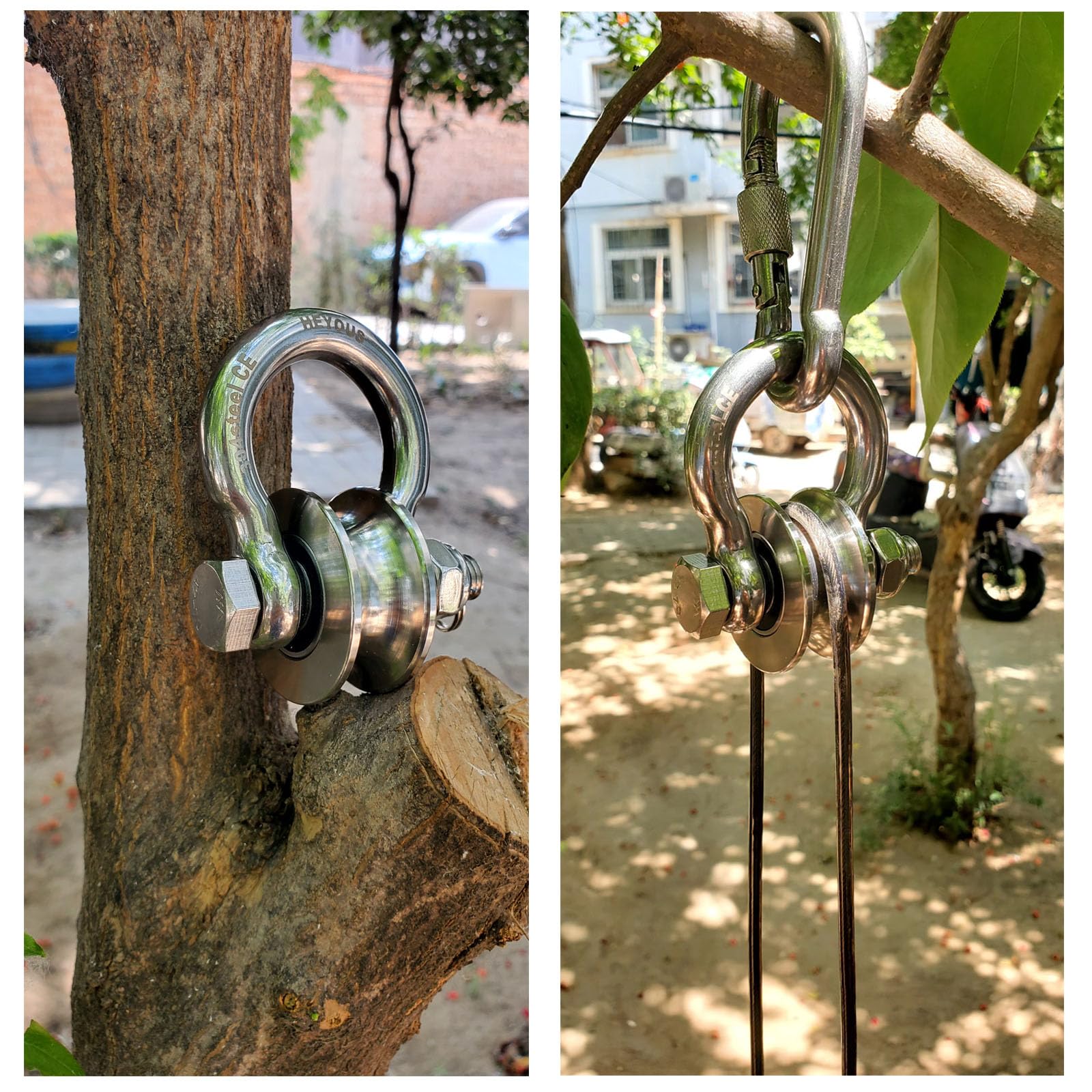 Small Crane Pulley Model Heyous Detachable U Shaped Pulley Screw Groove ...