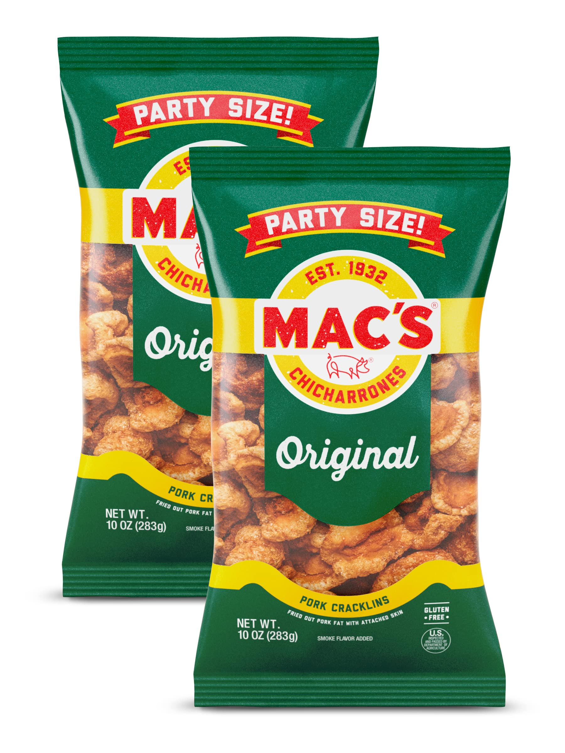 Amazon.com: Mac's Original Cracklins Pork Rind (10 Ounce, Pack of 2)
