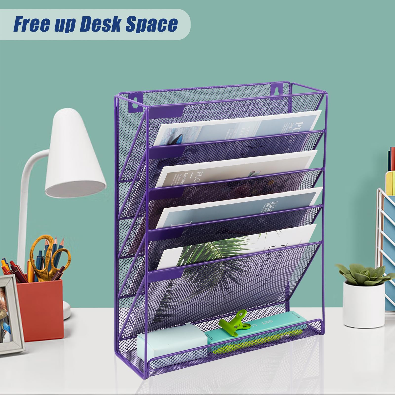 Snapklik.com : EASEPRES Desk File Organizer Mesh 6-Tier, Hanging Wall ...