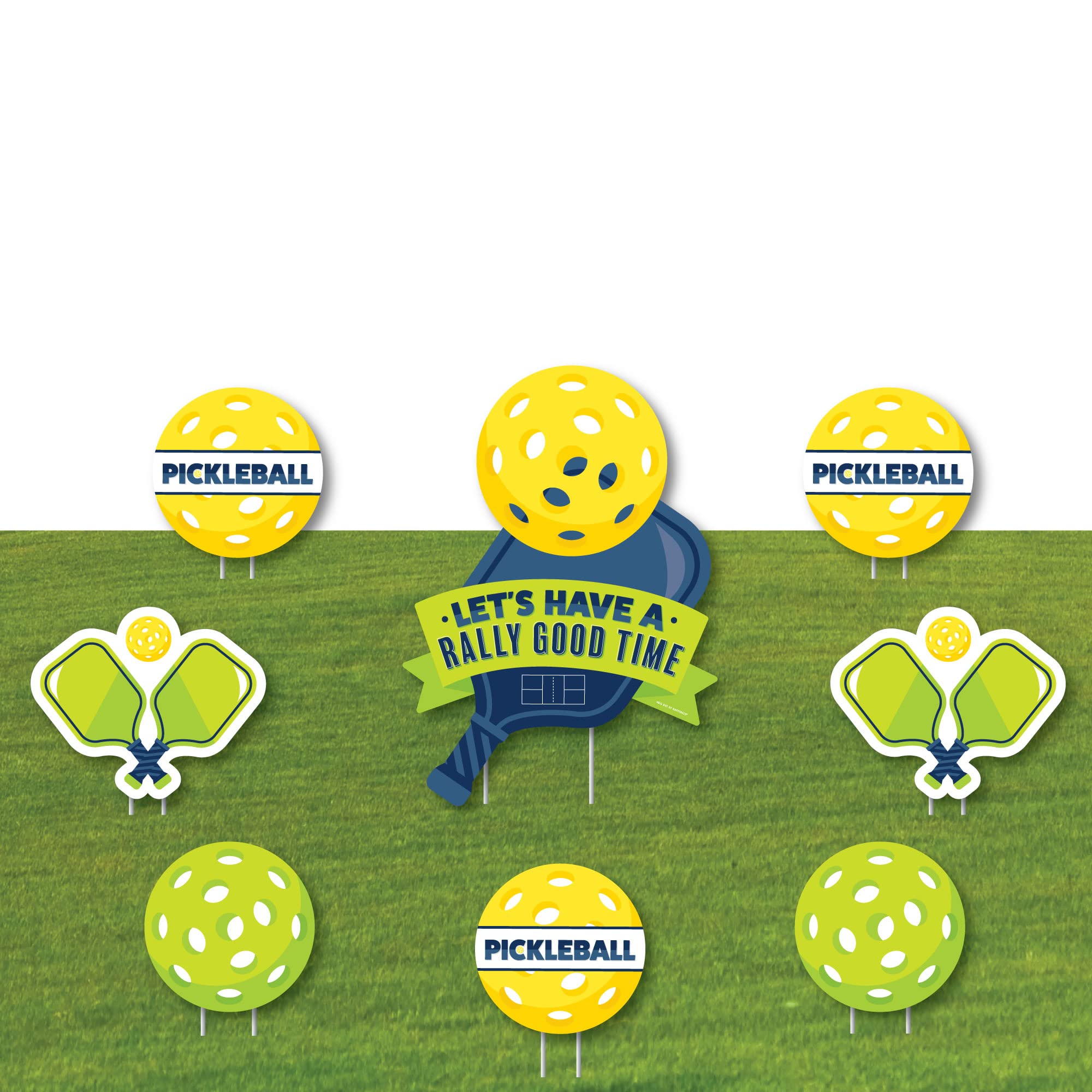 Amazon.com : Big Dot of Happiness Let’s Rally - Pickleball - Yard Sign ...