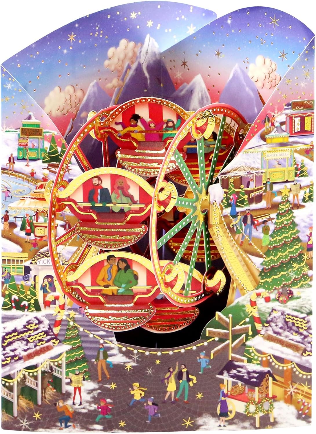 SANTORO Swing Card, Christmas 3D Pop Up Greeting Card - Christmas ...