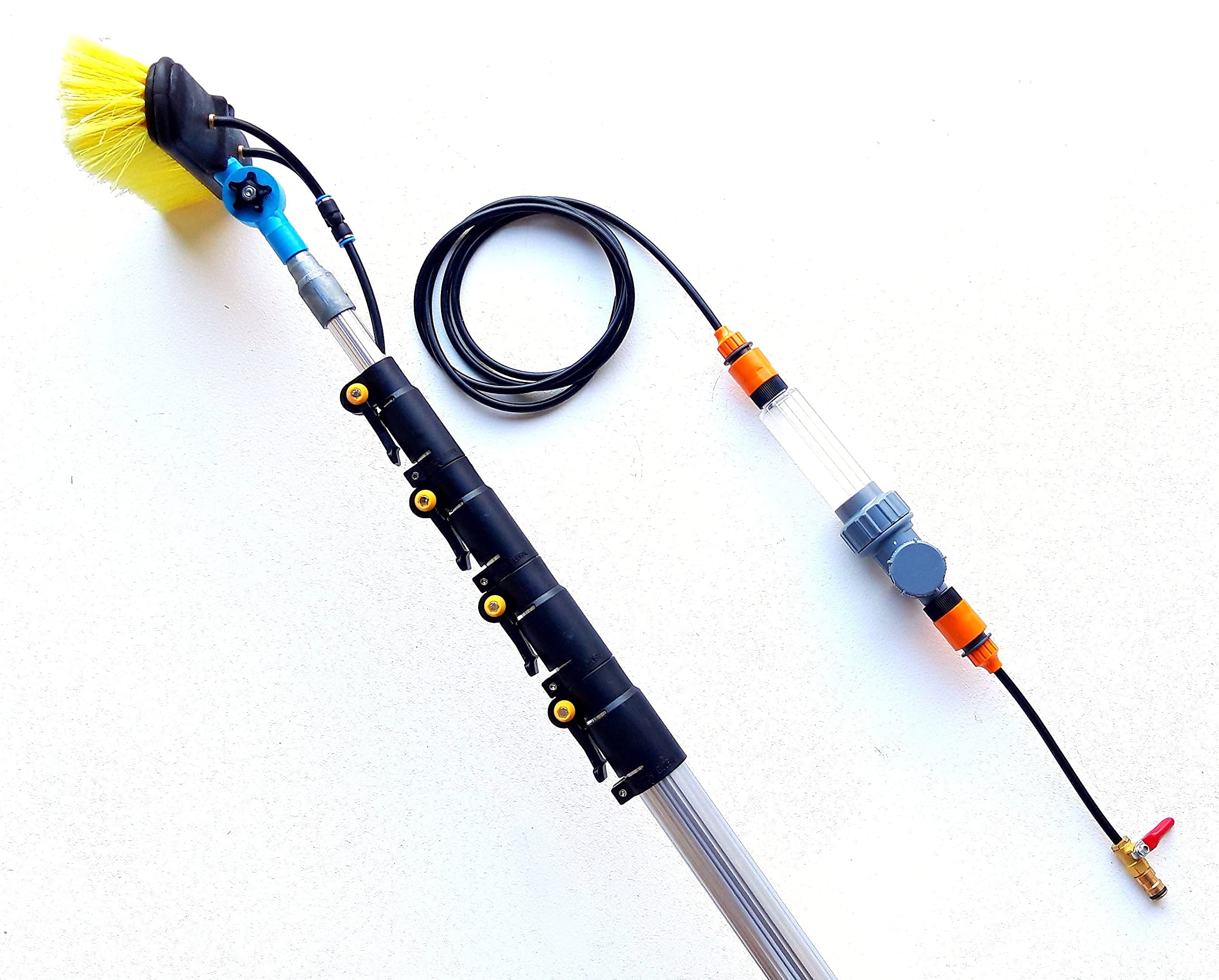 16ft-20ft-24ft Telescopic Water Fed Window Cleaning Pole, Hose Fed ...