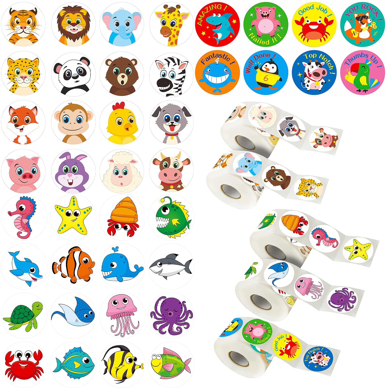 Snapklik.com : 2500 Pieces 1 Inch Reward Stickers For Teachers ...