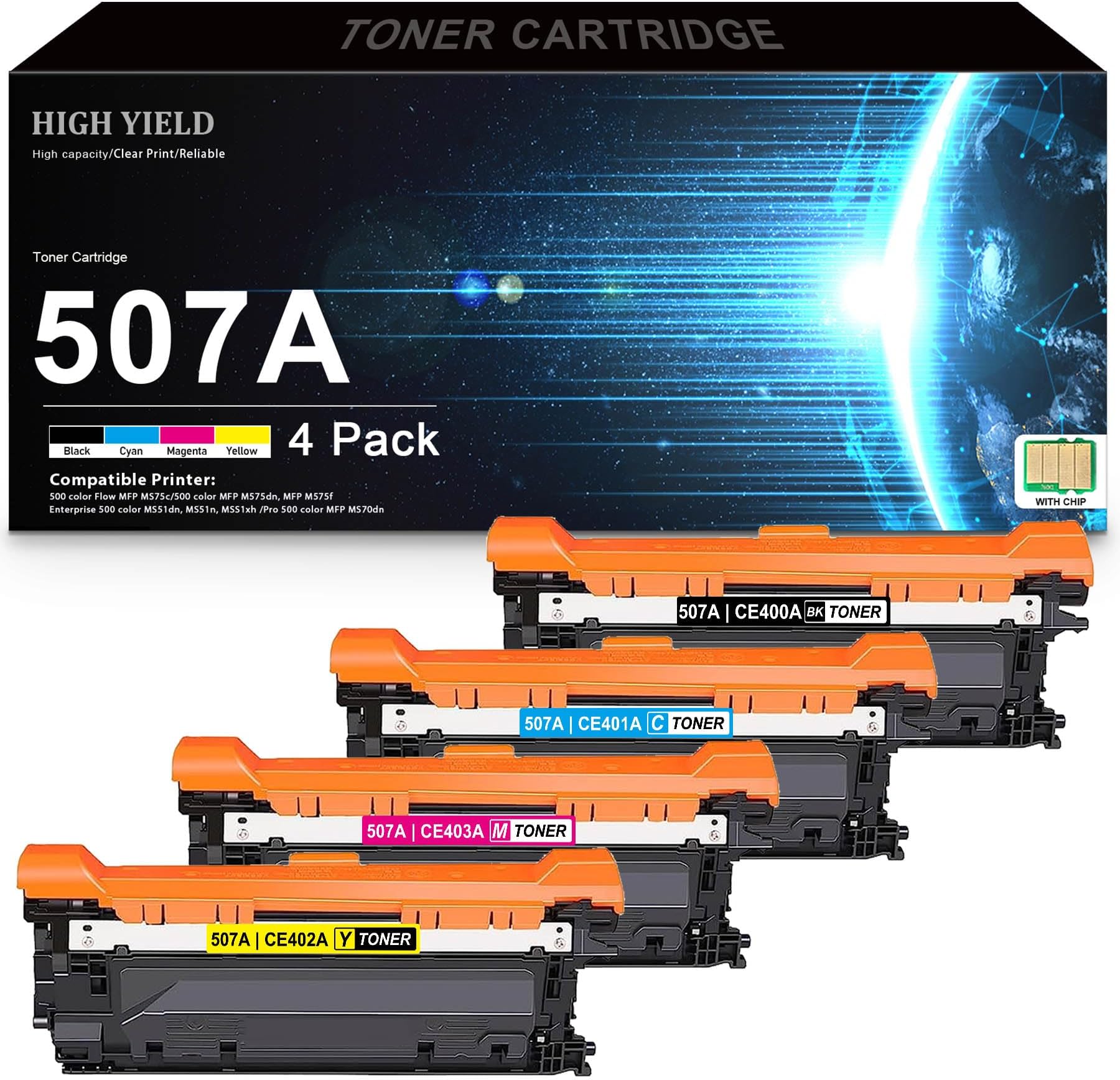 Amazon.com: Do it Wiser Remanufactured Toner Cartridge Replacement for HP 507X 507A CE400X ...