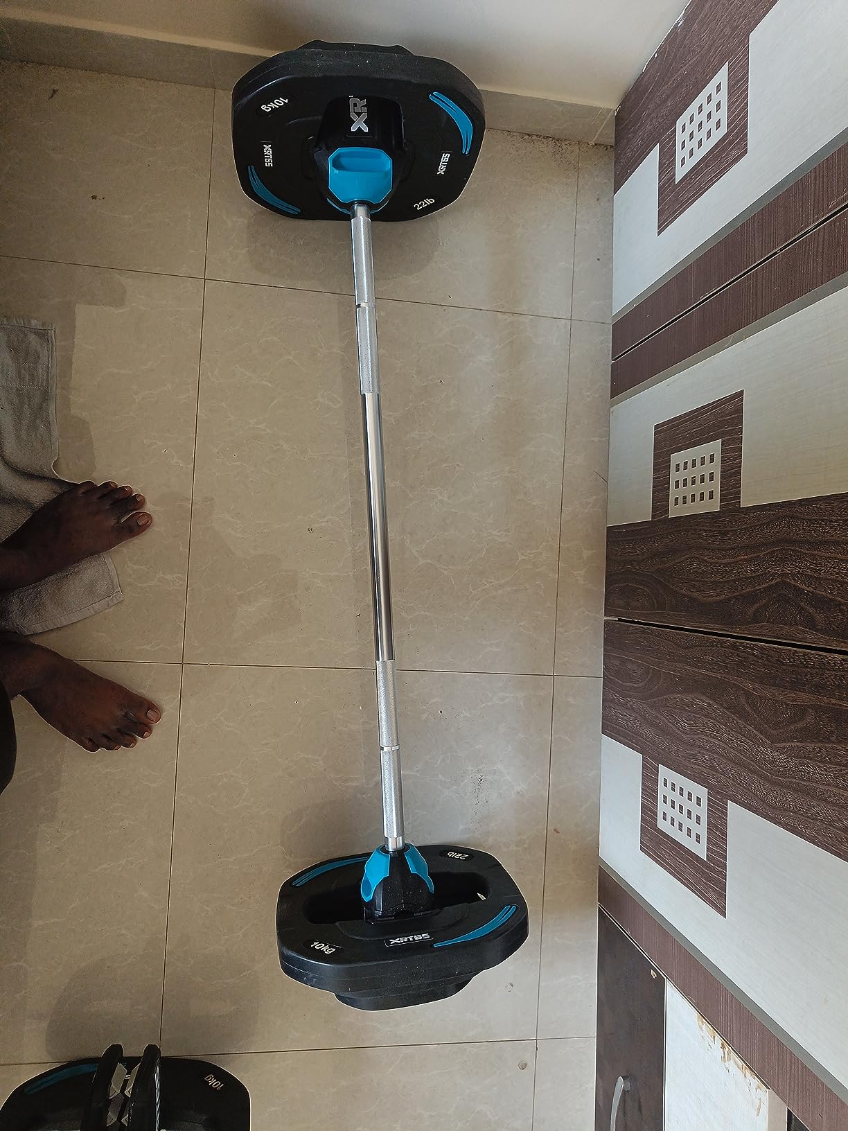 XRT65 Adjustable Barbell Rod with Plates - 38Kg | Gym Equipment Set for ...