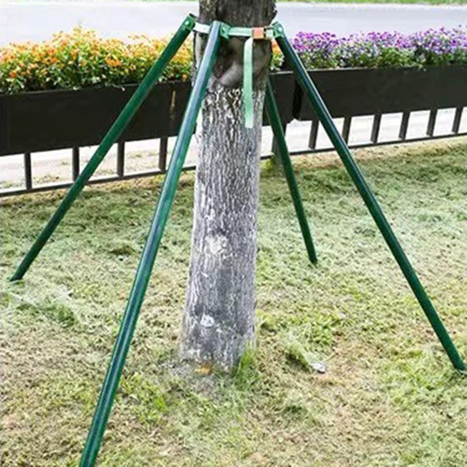 WLCGYD Ground Inserting Metal Tree Support Posts, Reusable Tree Staking ...