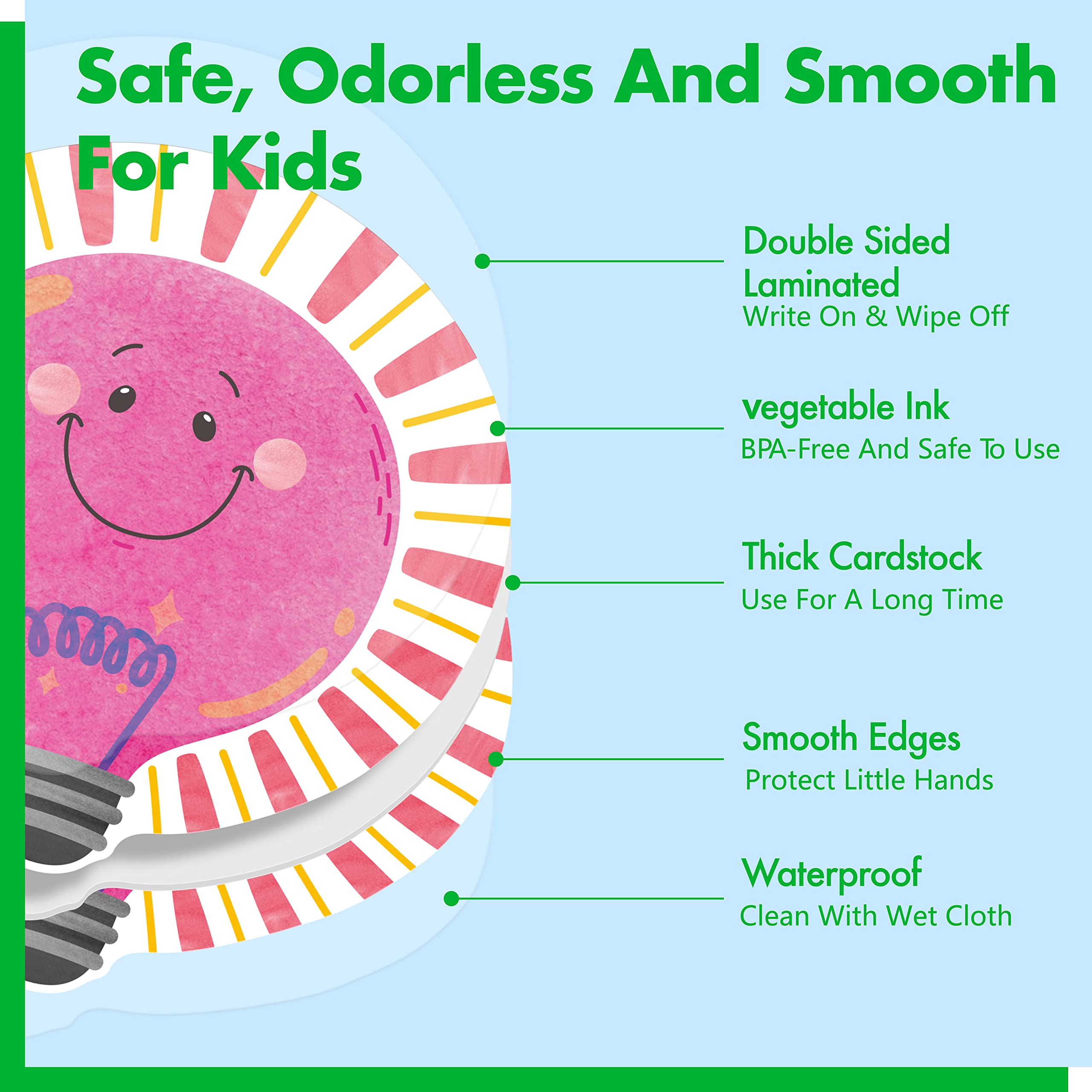 Snapklik.com : 50 PCS Light Bulb Cutouts, Double-Sided Printing ...