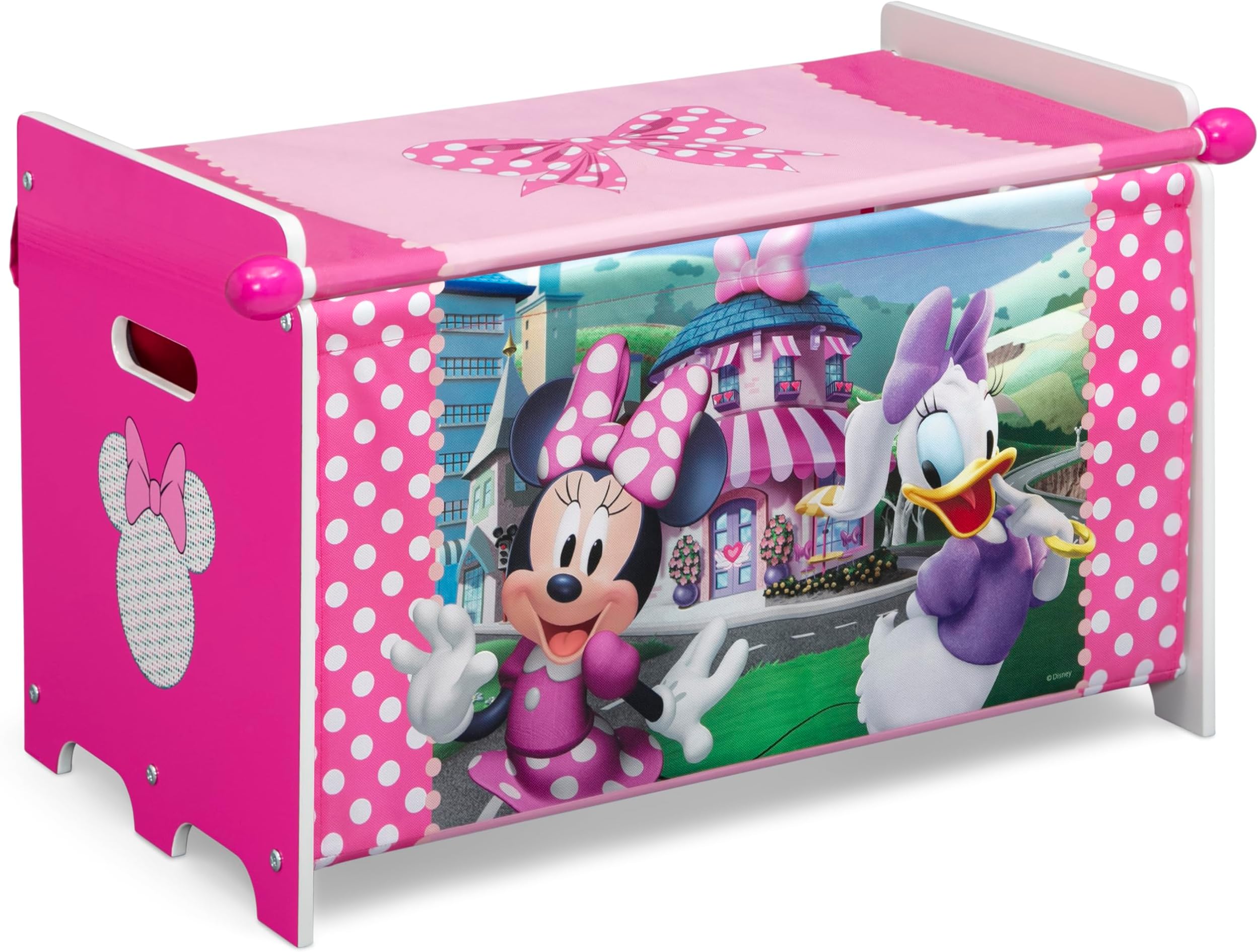 Amazon.com: Delta Children - Minnie Mouse Toy Box with Retractable ...