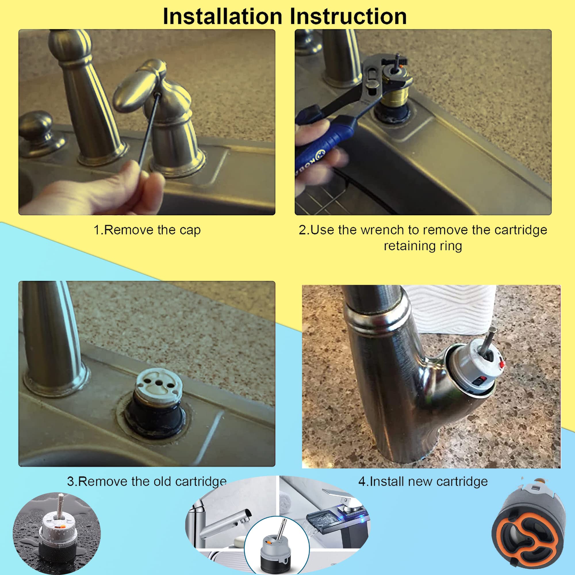 Replacing Sink Faucet Cartridges Bathroom Faucet Cartridge Replacement