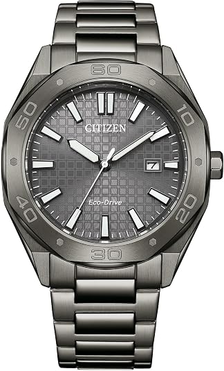 Amazon.com: CITIZEN Eco-Drive Odyn Gray Dial Gray Stainless Steel ...