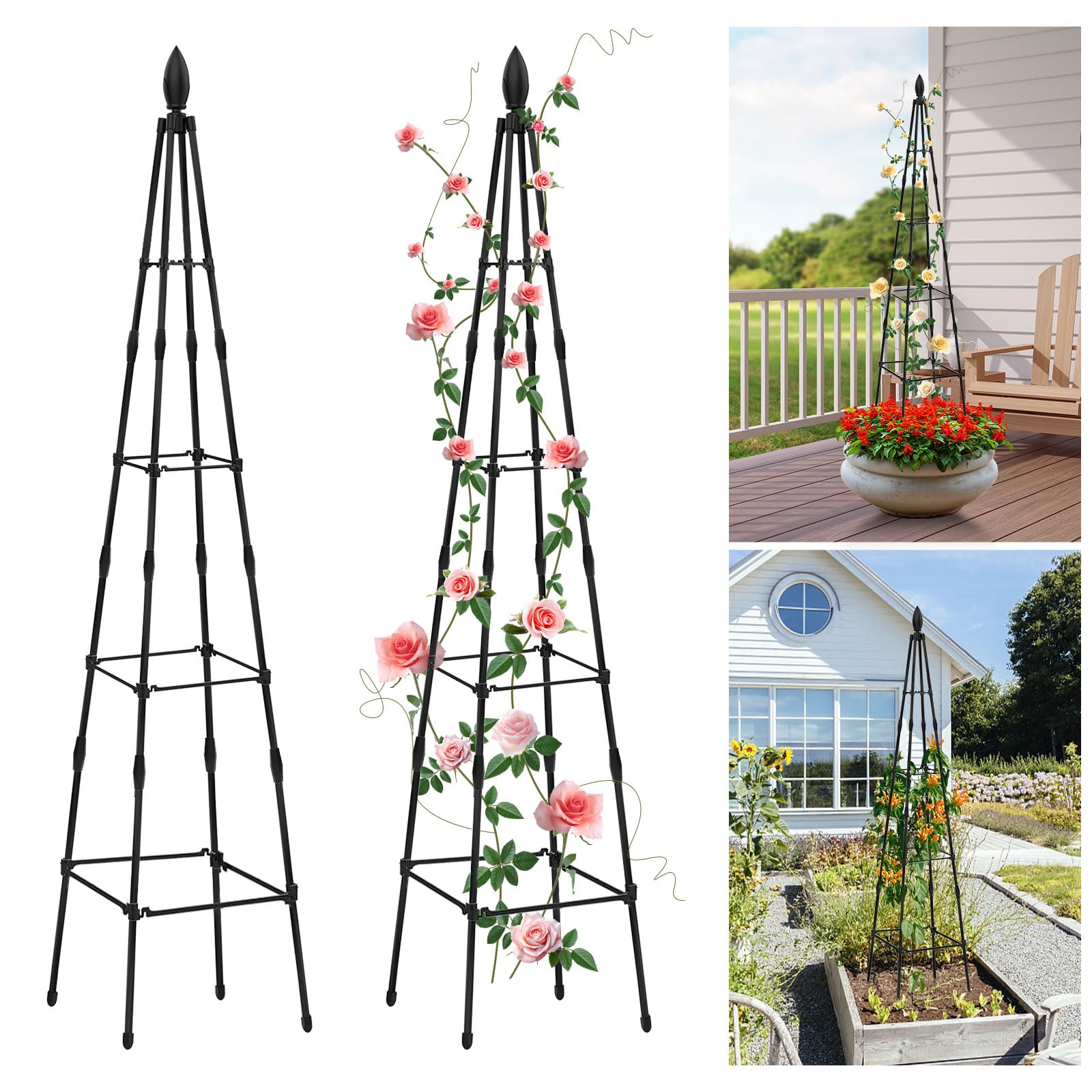 Snapklik.com : Garden Trellis For Climbing Plants Outdoor, 63" Tall ...