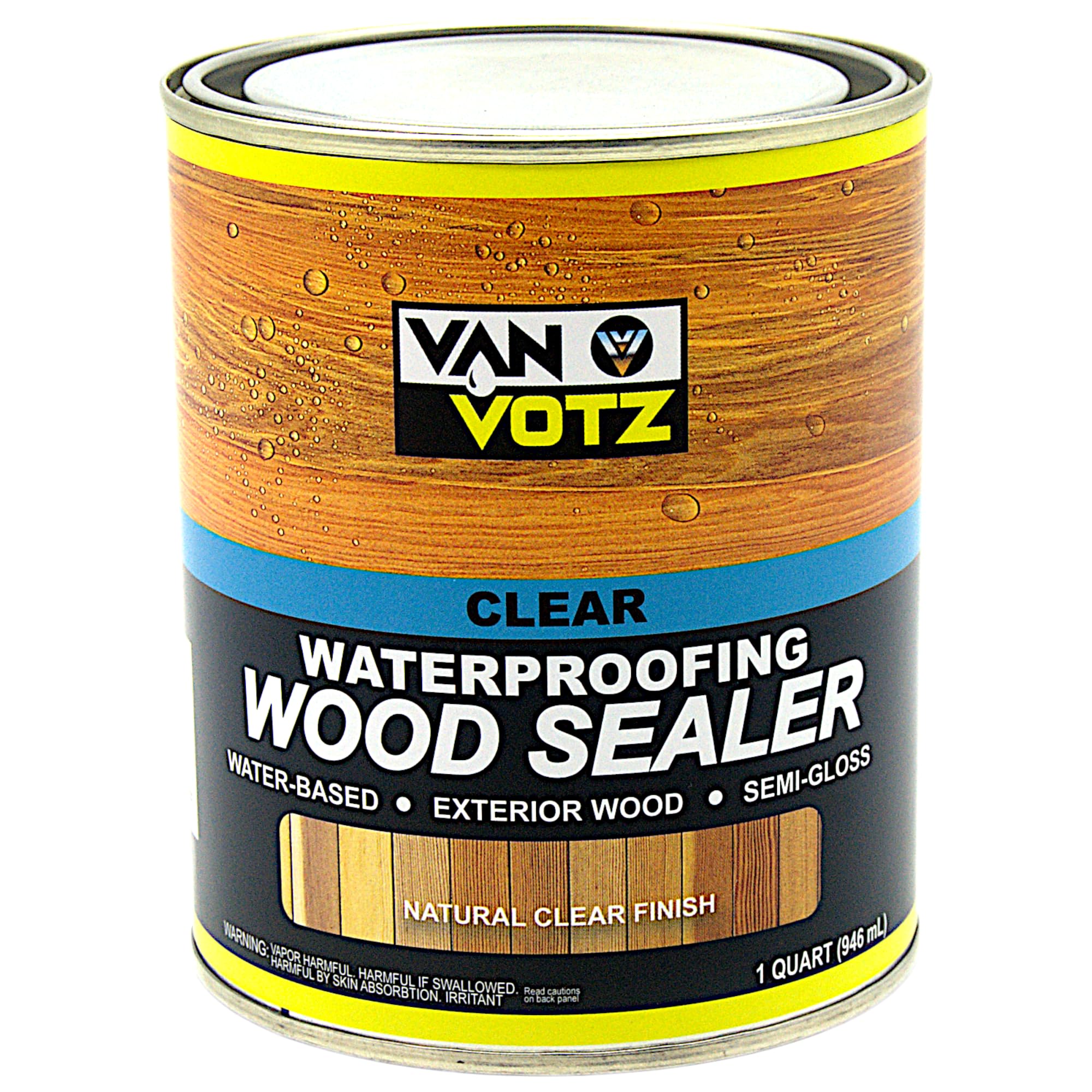 VAN VOTZ Clear Waterproofing Wood Sealer [1-Quart] - Premium Outdoor ...