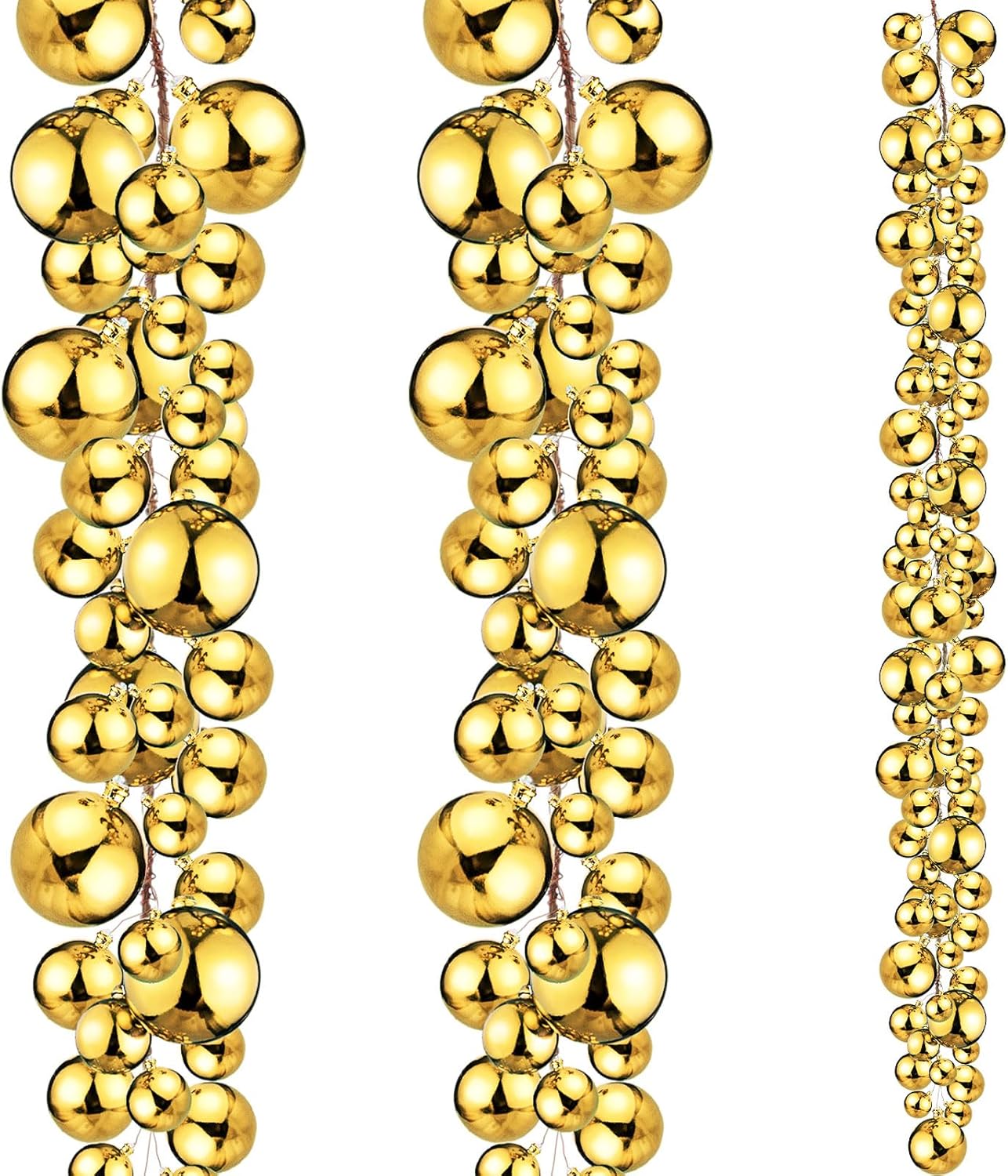 Amazon.com: Yuxung 2 Pcs Christmas Ball Garland 6 ft Ball Ornaments ...