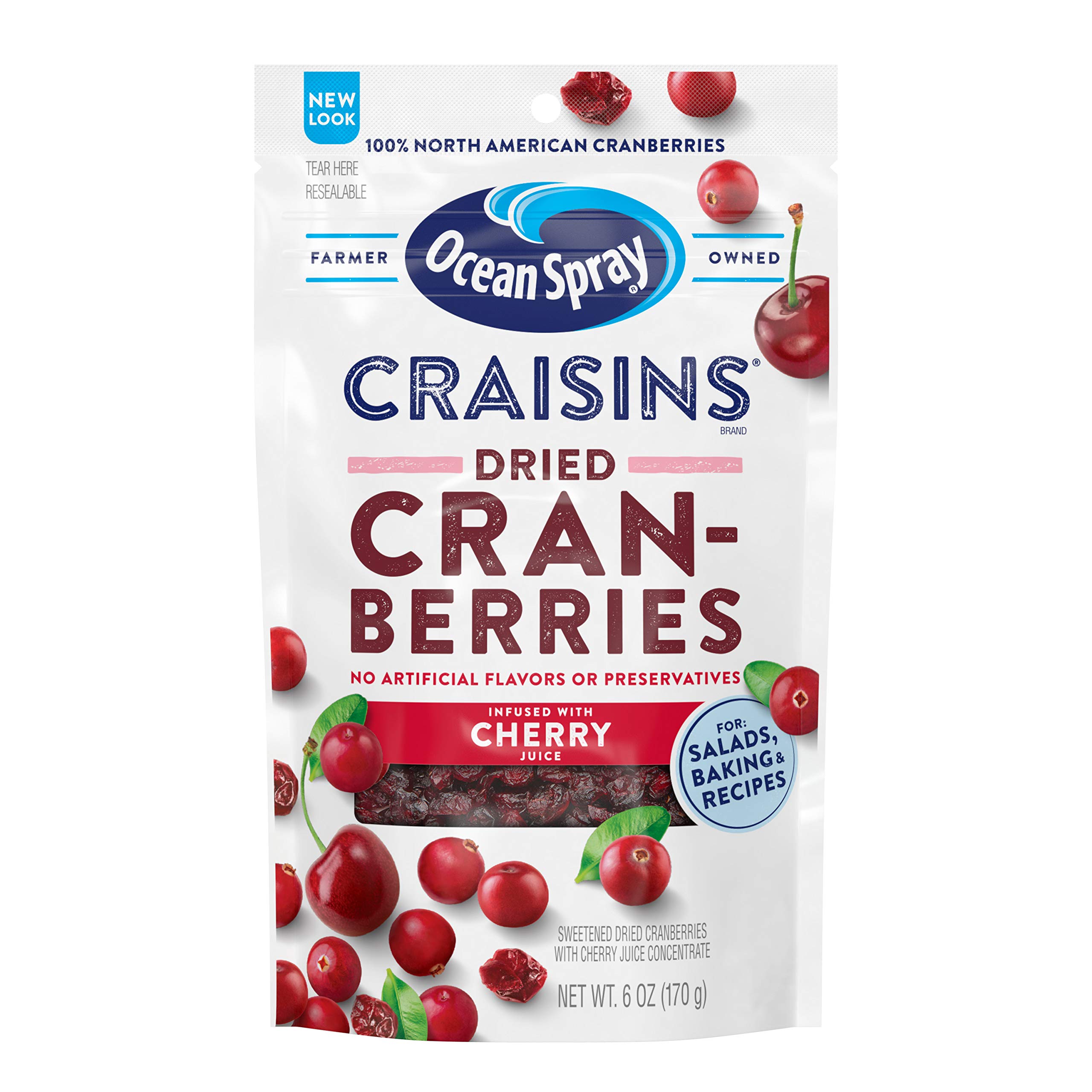 Amazon.com: Ocean Spray Craisins, Sweetened Dried Cranberries, Cherry ...