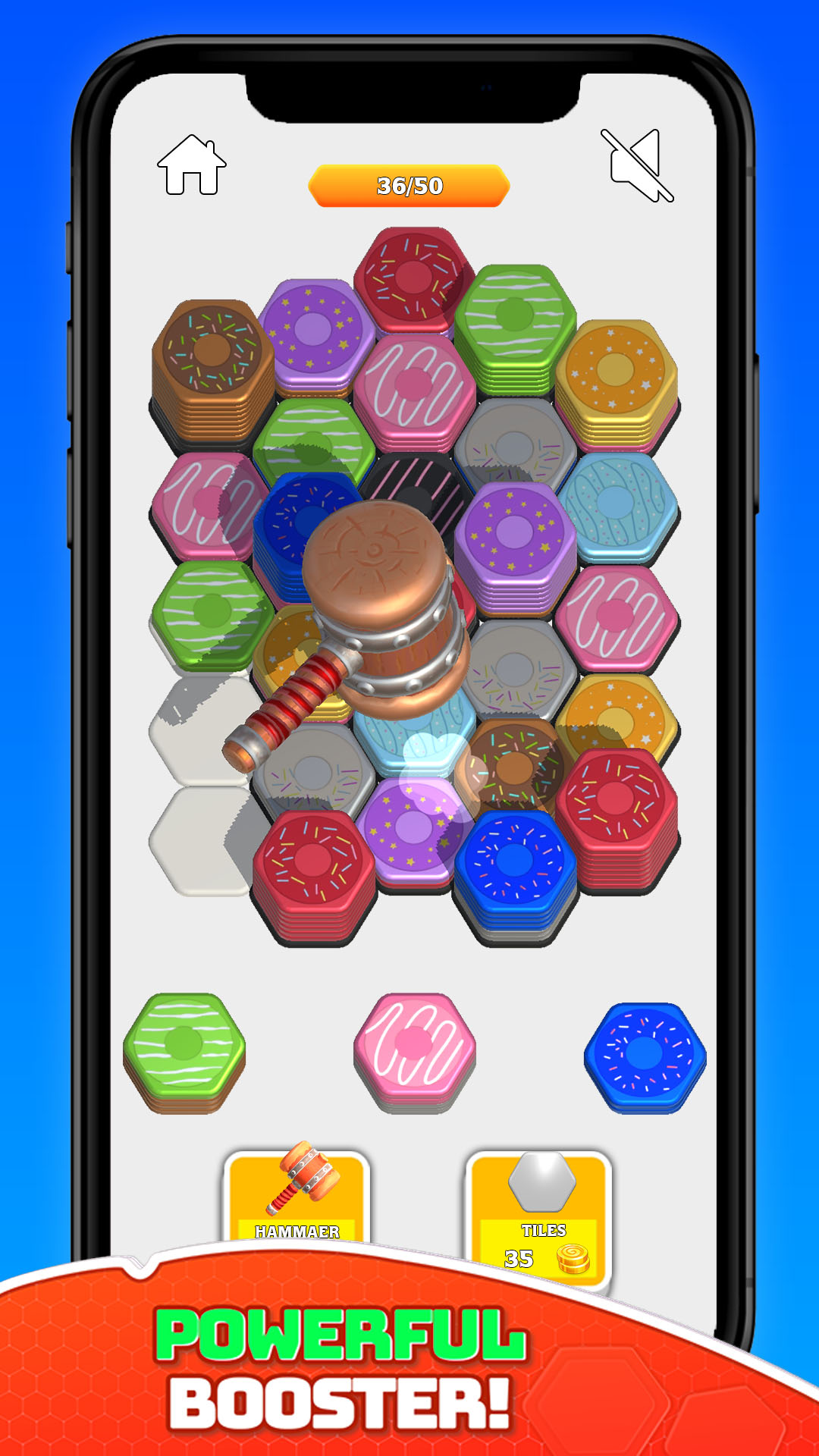 Hexa Donut Color Sort Master Merge Puzzle 3D: Donut Hexa Sorting Stack Master Color Match Puzzle ...