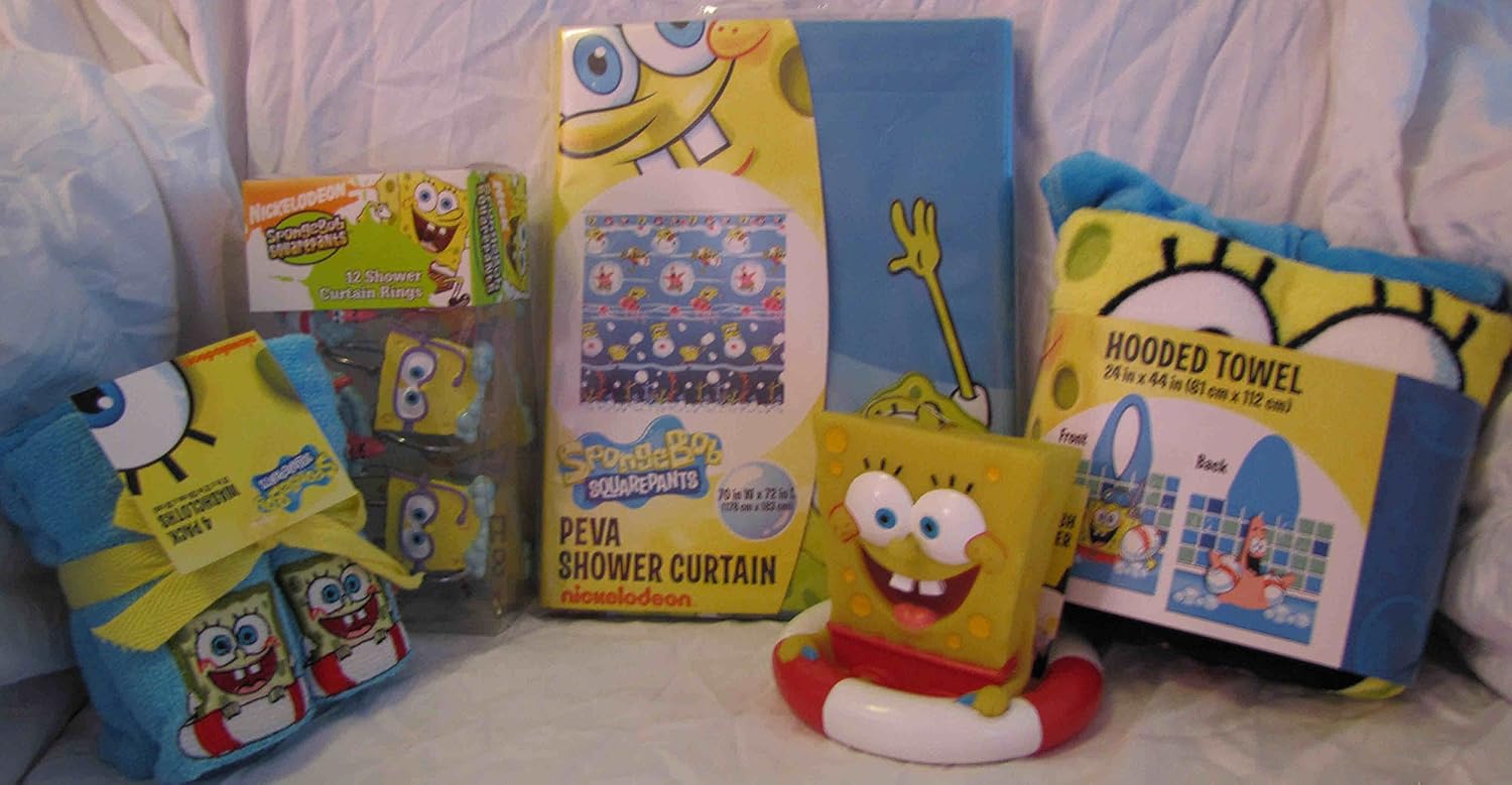 Amazon.com: SpongeBob SquarePants Bathroom Decor Bundle : Home & Kitchen