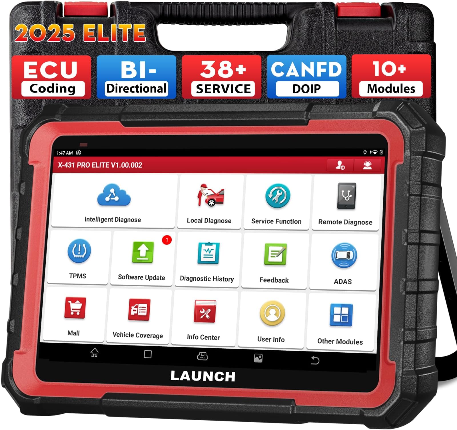 Amazon.com: LAUNCH X431 PRO Elite OBD2 Scanner, 2025 All-in-One New Bidirectional Scan Tool with ...