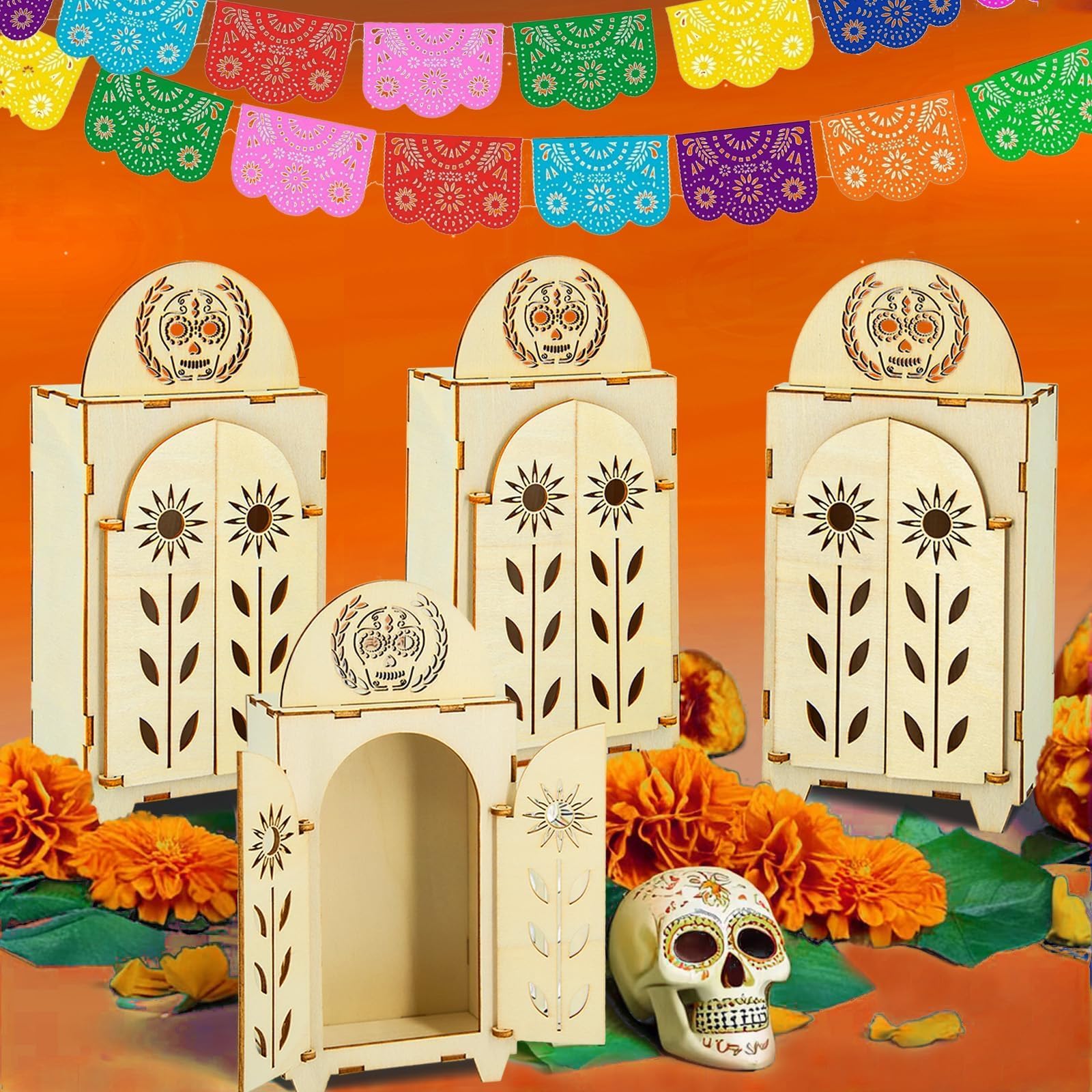Amazon.com - 4 Pcs Dia De Los Muertos Ofrenda, Day of The Dead Ofrenda ...