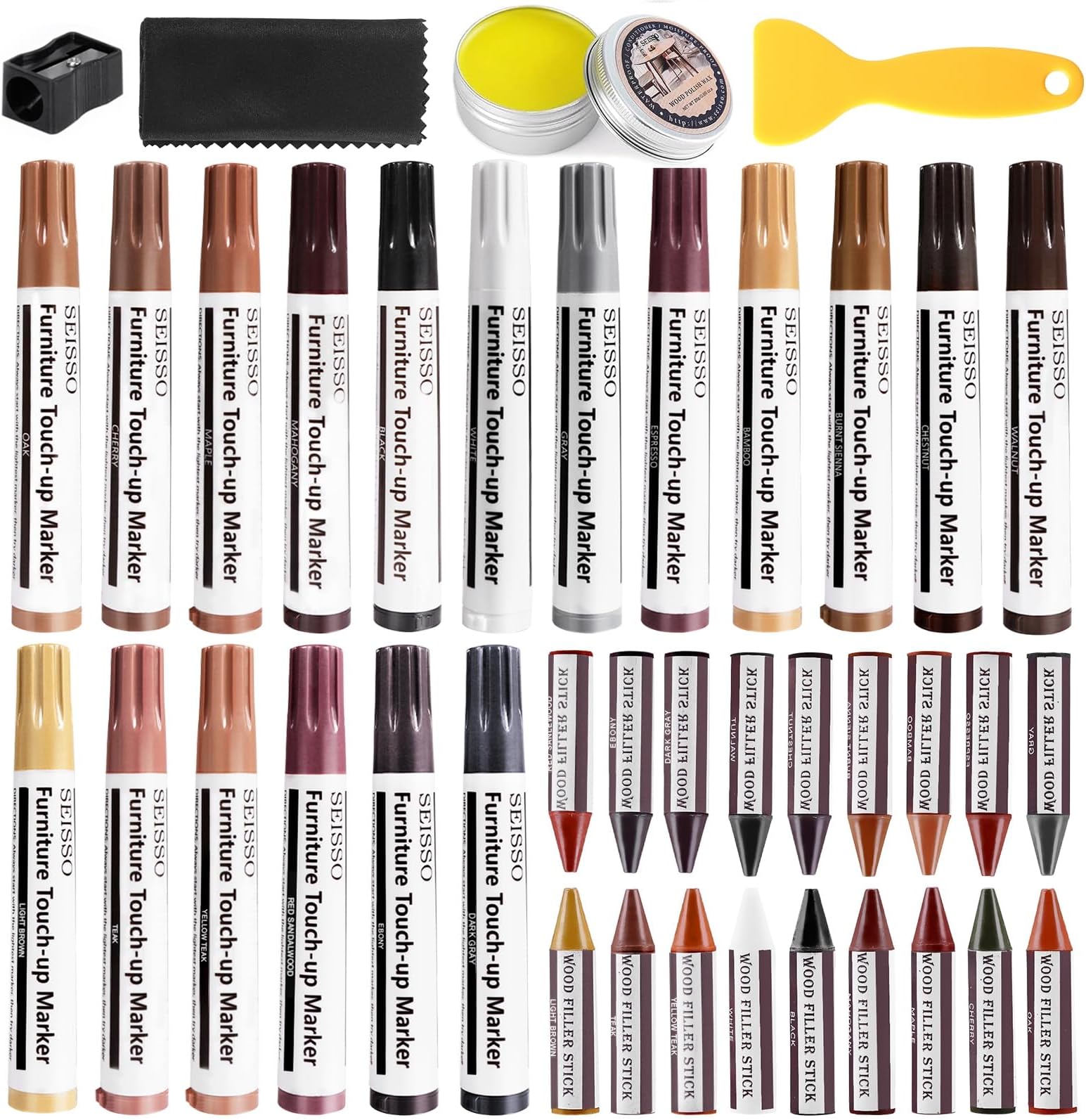 Amazon.com: Furniture Markers Touch Up Kit - New Upgrade 18 Colors Wood ...