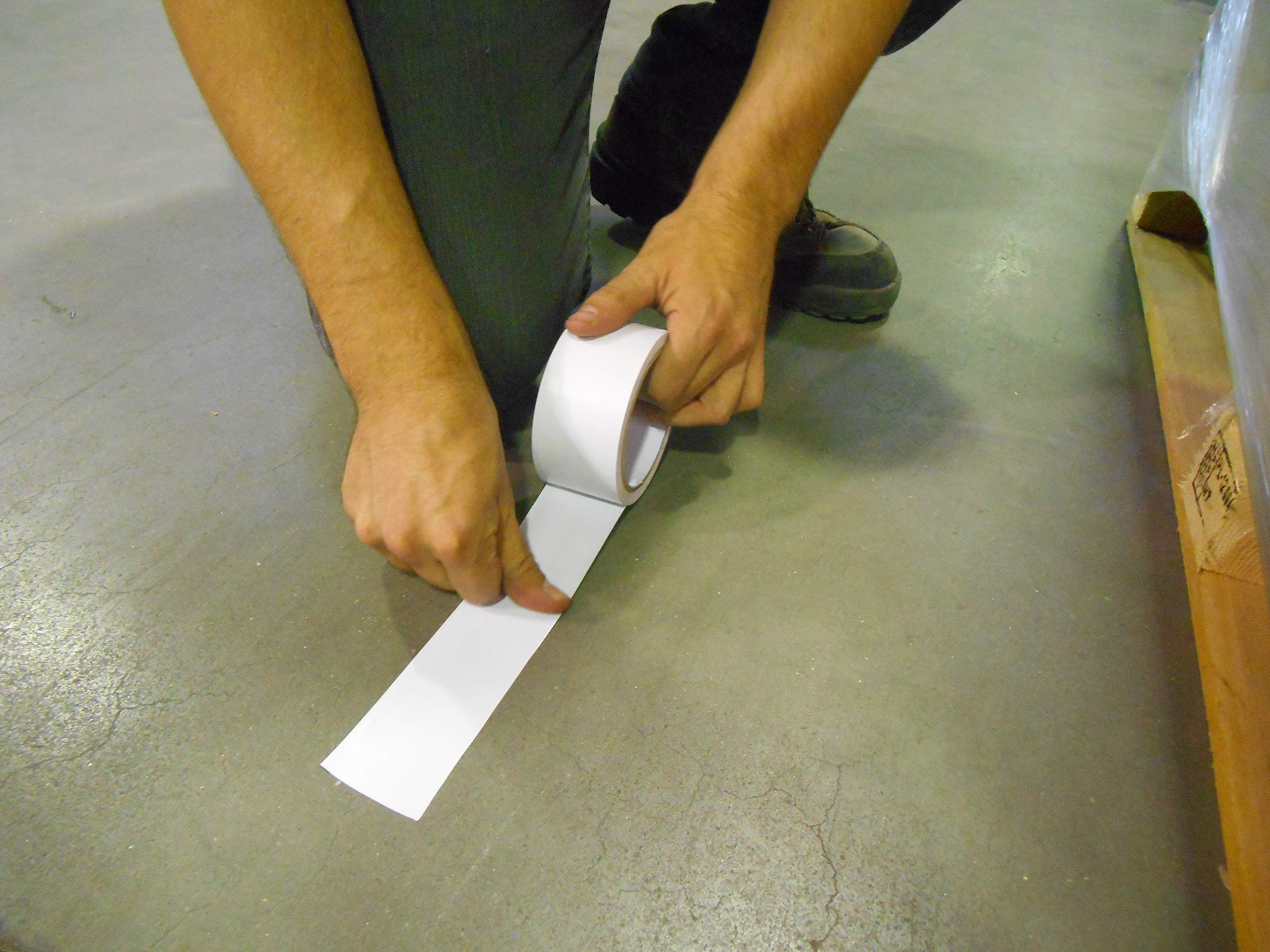 Snapklik.com : 1 Floor Tape, Adhesive Sign, Security, White Roll 50 Mm ...