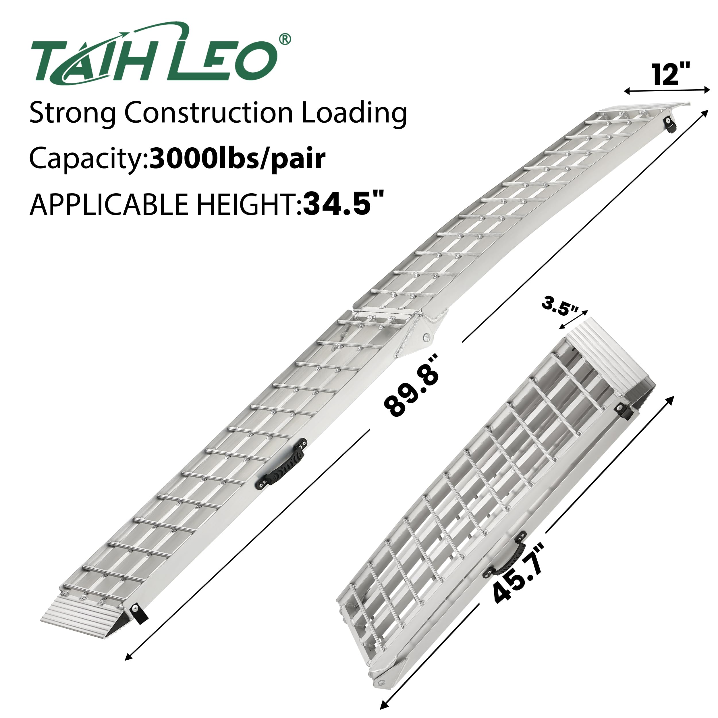 Snapklik.com : TaiH Leo Truck Ramps 3000LBS Capacity - 2 Pcs 7.5ft ...