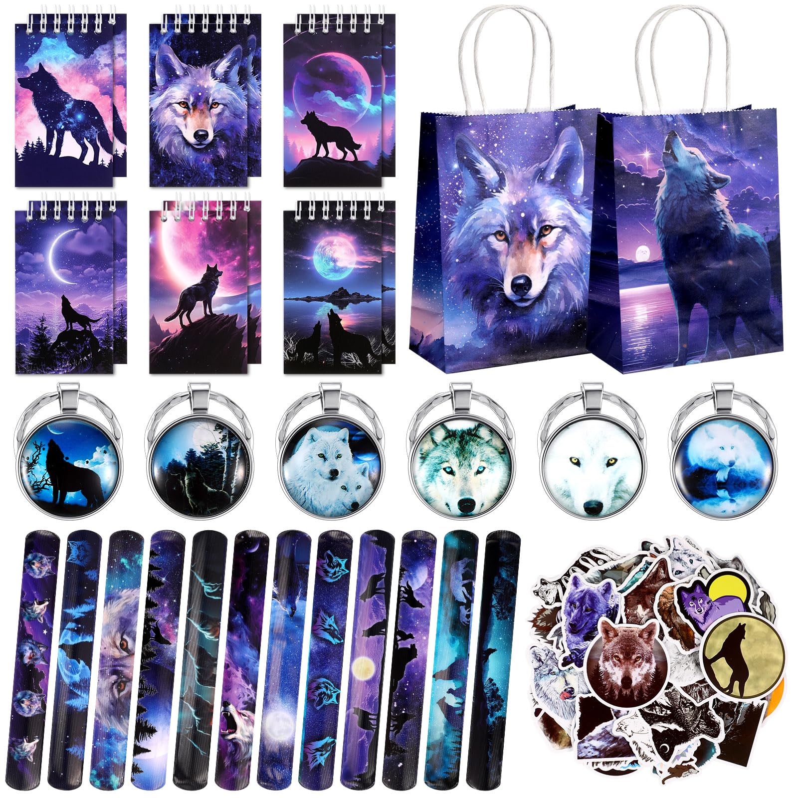 Amazon.com: Abbylike 48 Pcs Wolf Party Favors Wolf Party Decor Wolf ...