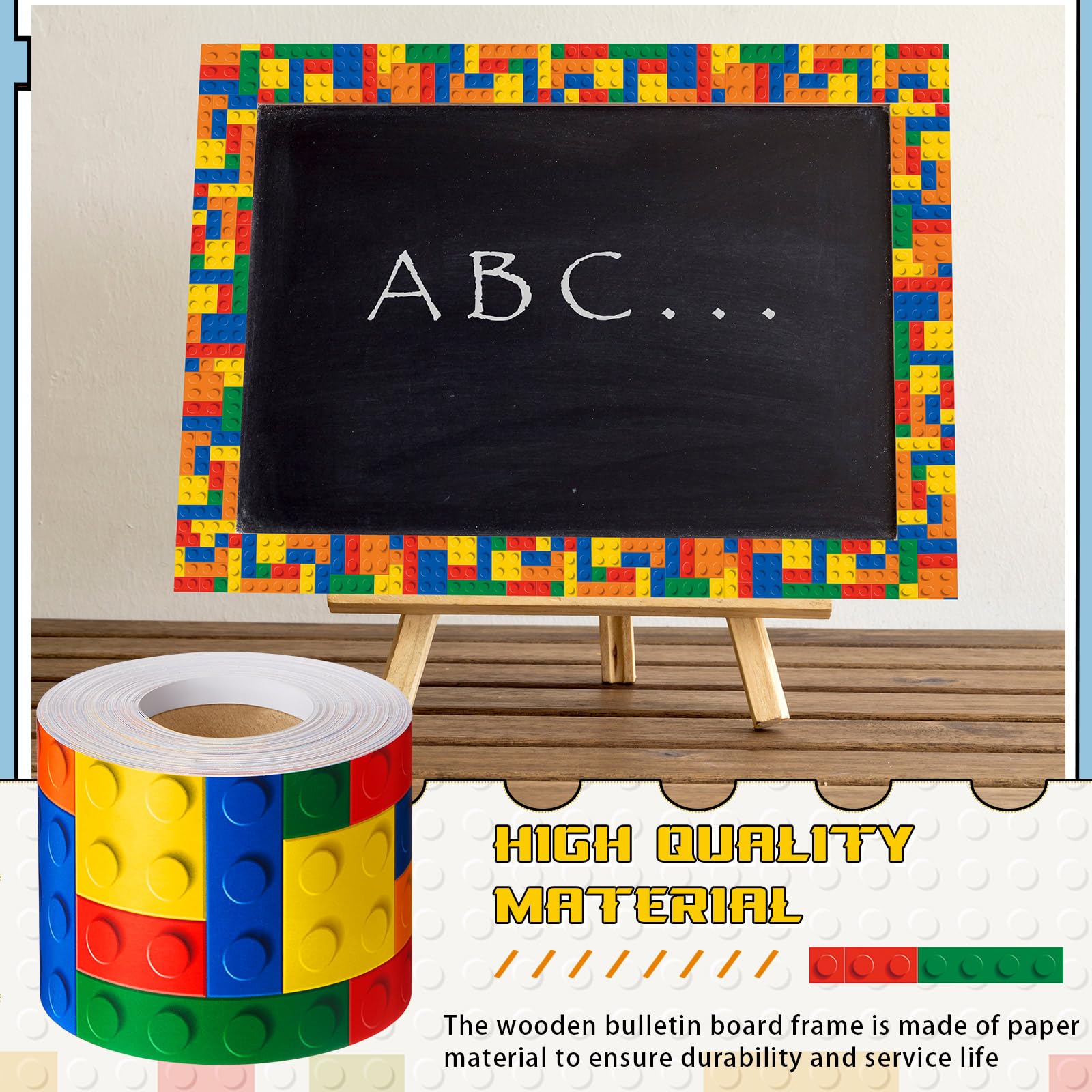 Snapklik.com : 1roll 65.6 Feet Building Block Bulletin Board Borders ...
