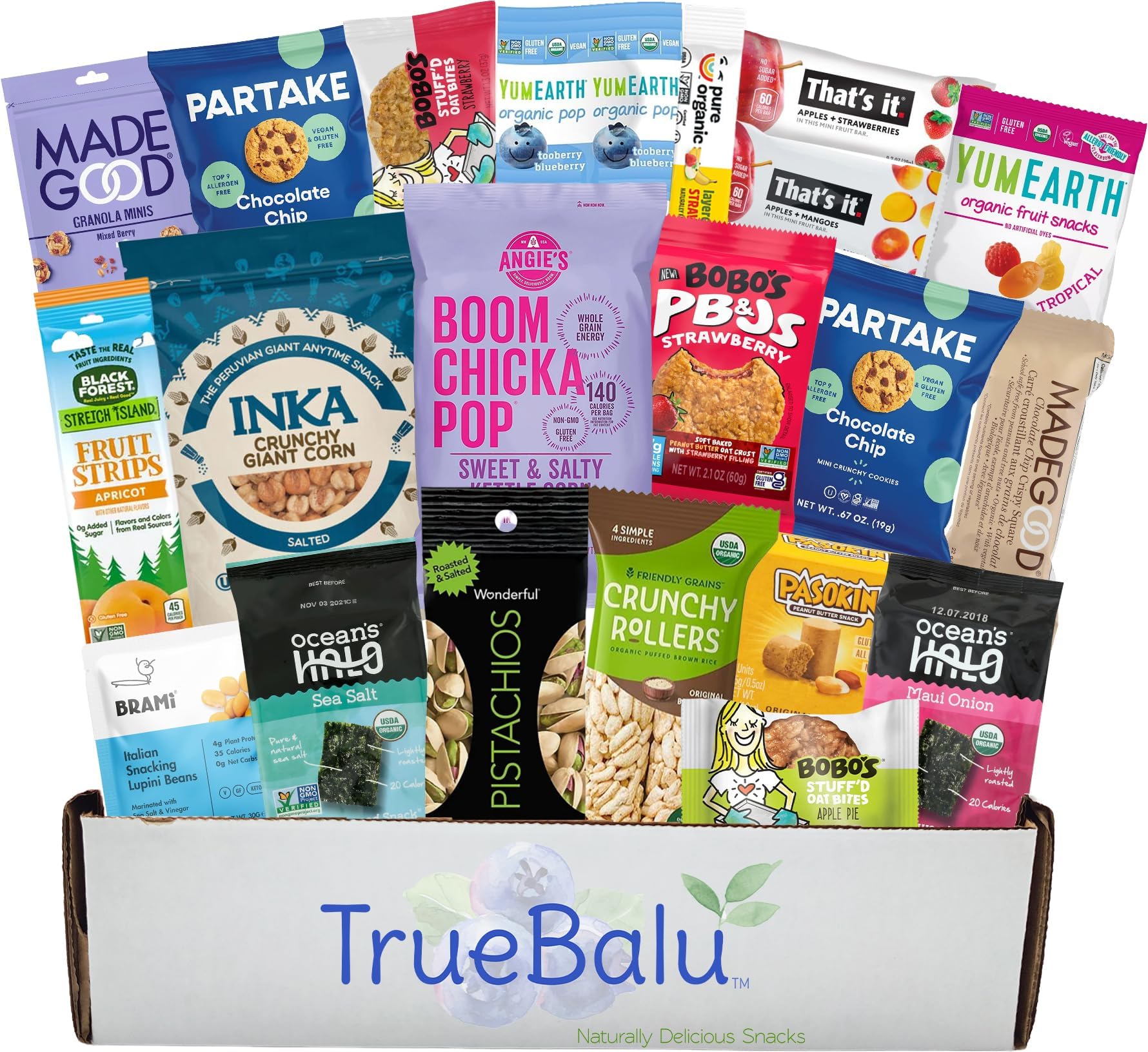 Amazon.com : Healthy NON-GMO and VEGAN Snacks Care Package (25 Ct ...
