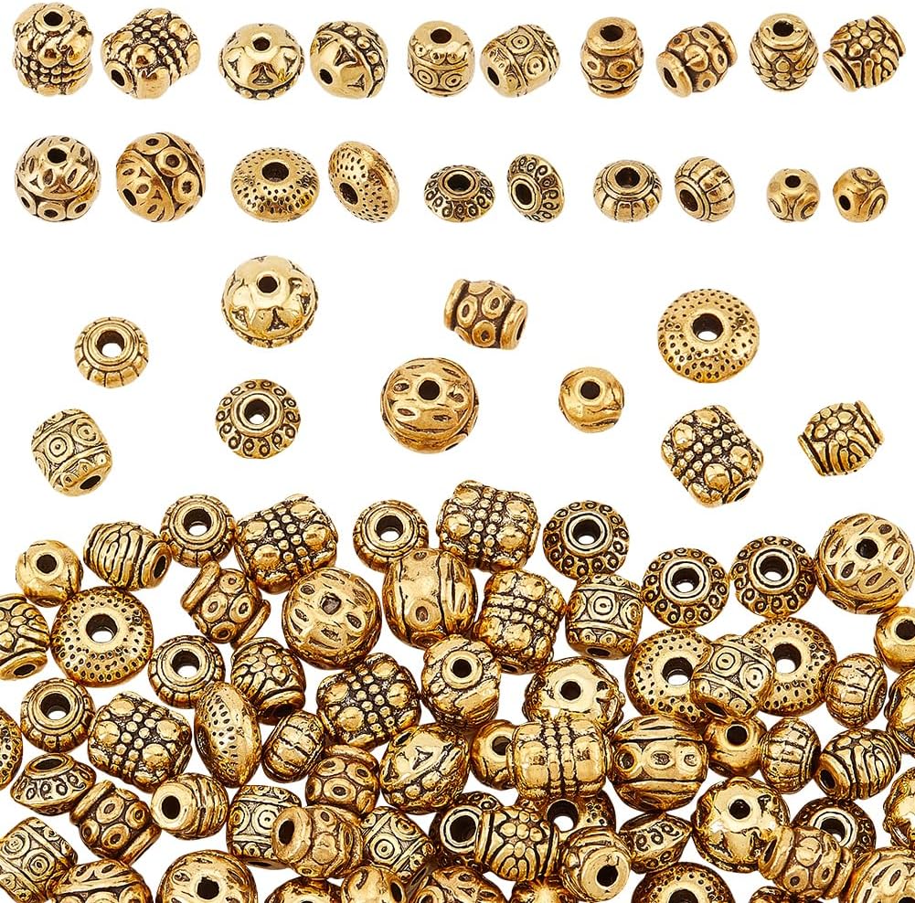 Amazon.com: PH PandaHall 900pcs Metal Spacer Beads, 6 Style Tibetan ...