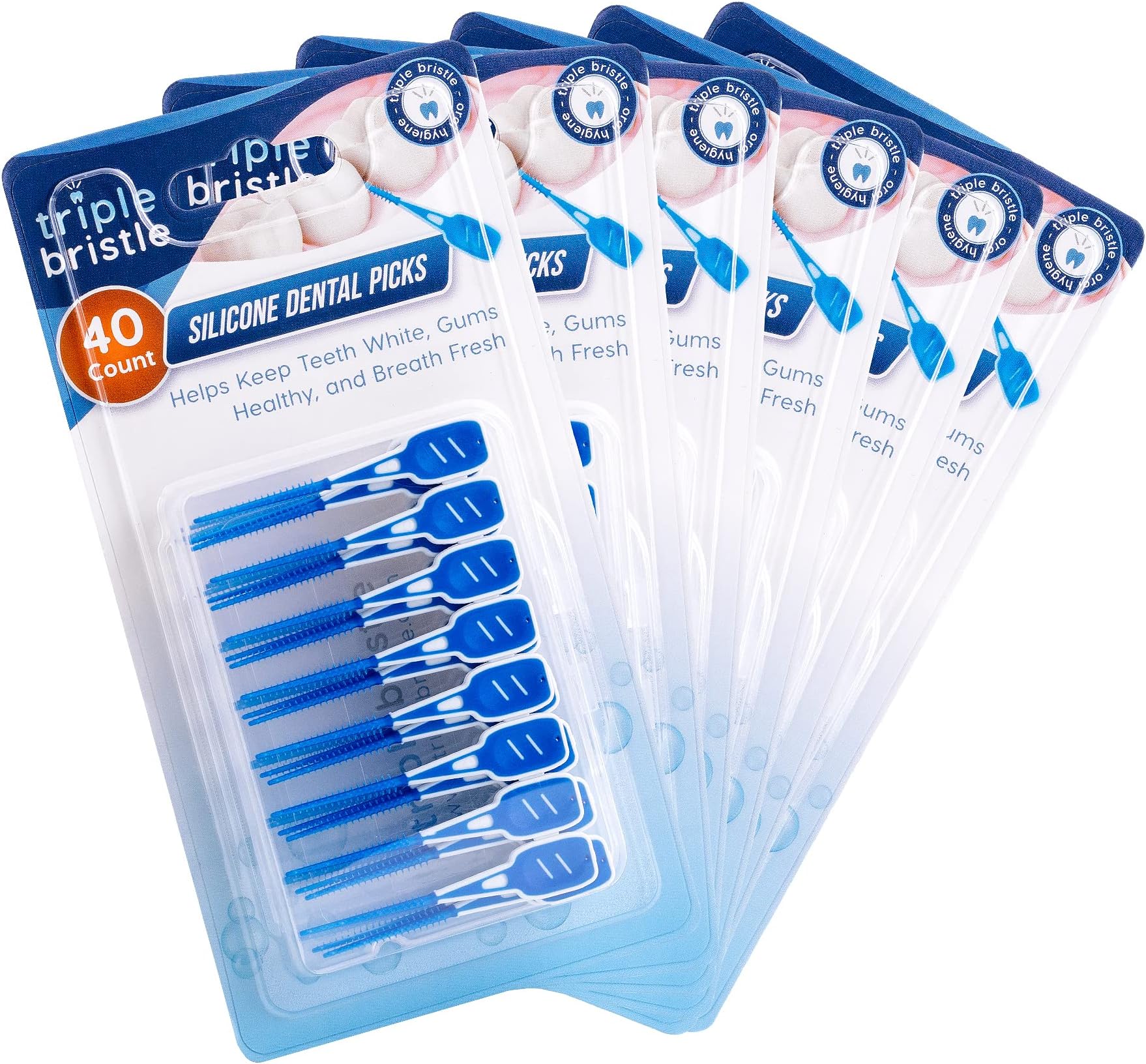 Amazon.com : Triple Bristle Dental Picks | Interdental Toothpicks ...