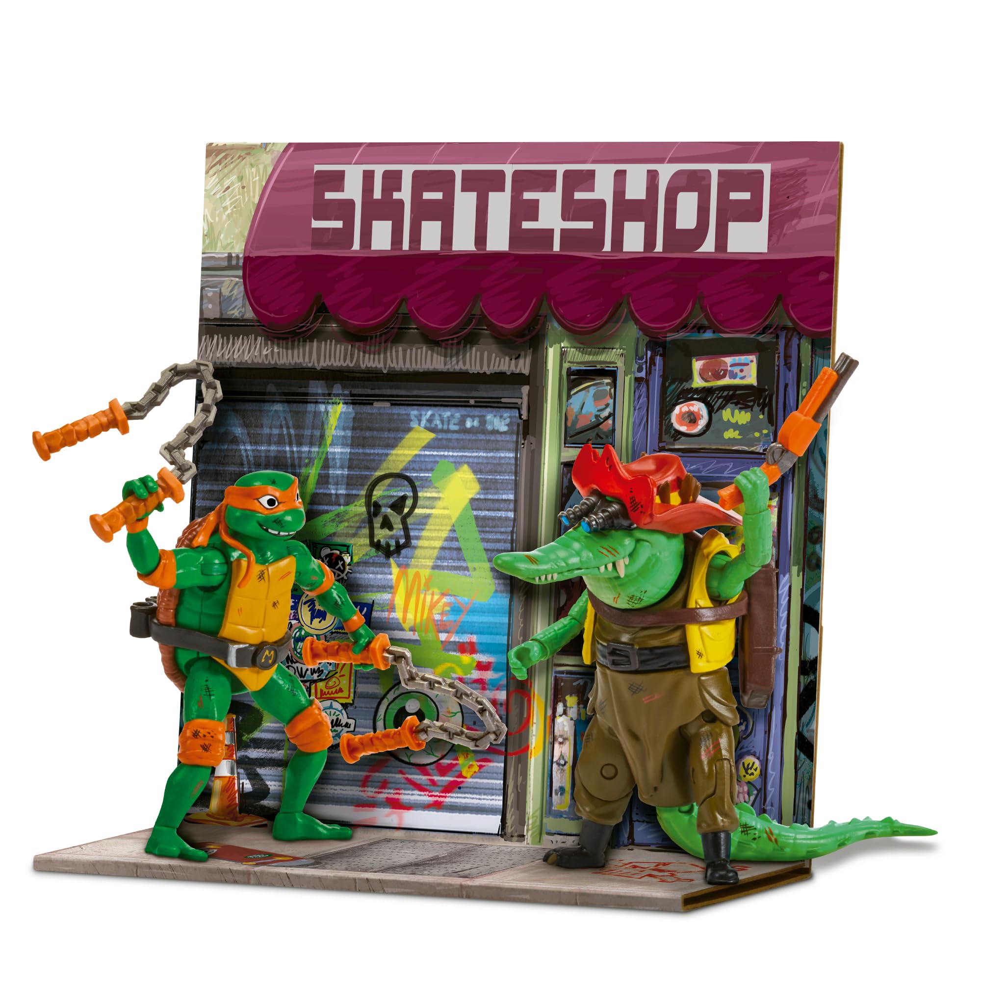 Teenage Mutant Ninja Turtles Michelangelo And Leatherhead
