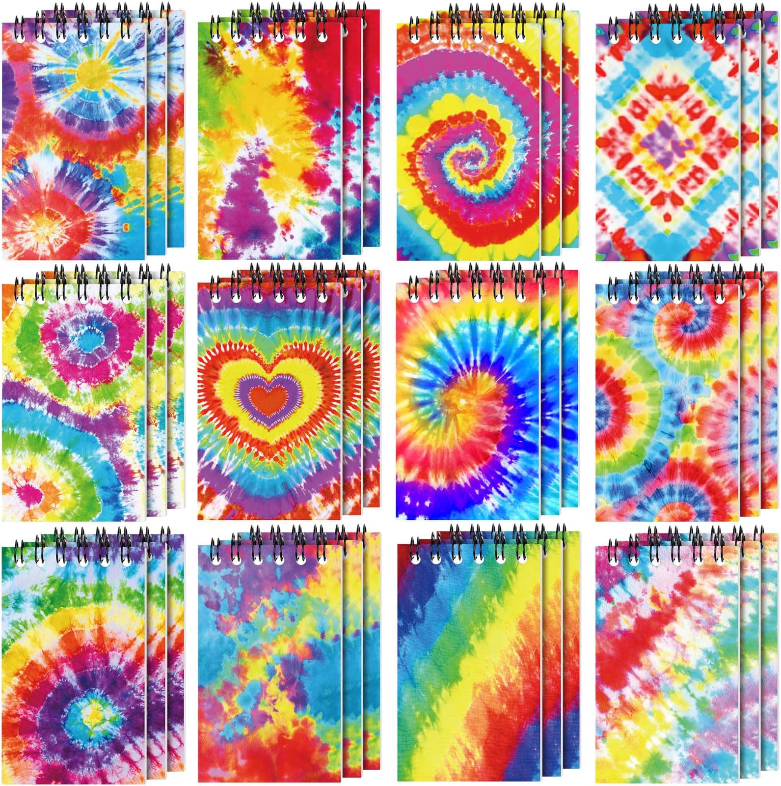 Amazon.com : Zhanmai 36 Pcs Mini Tie Dye Notepads Multicolor Style ...
