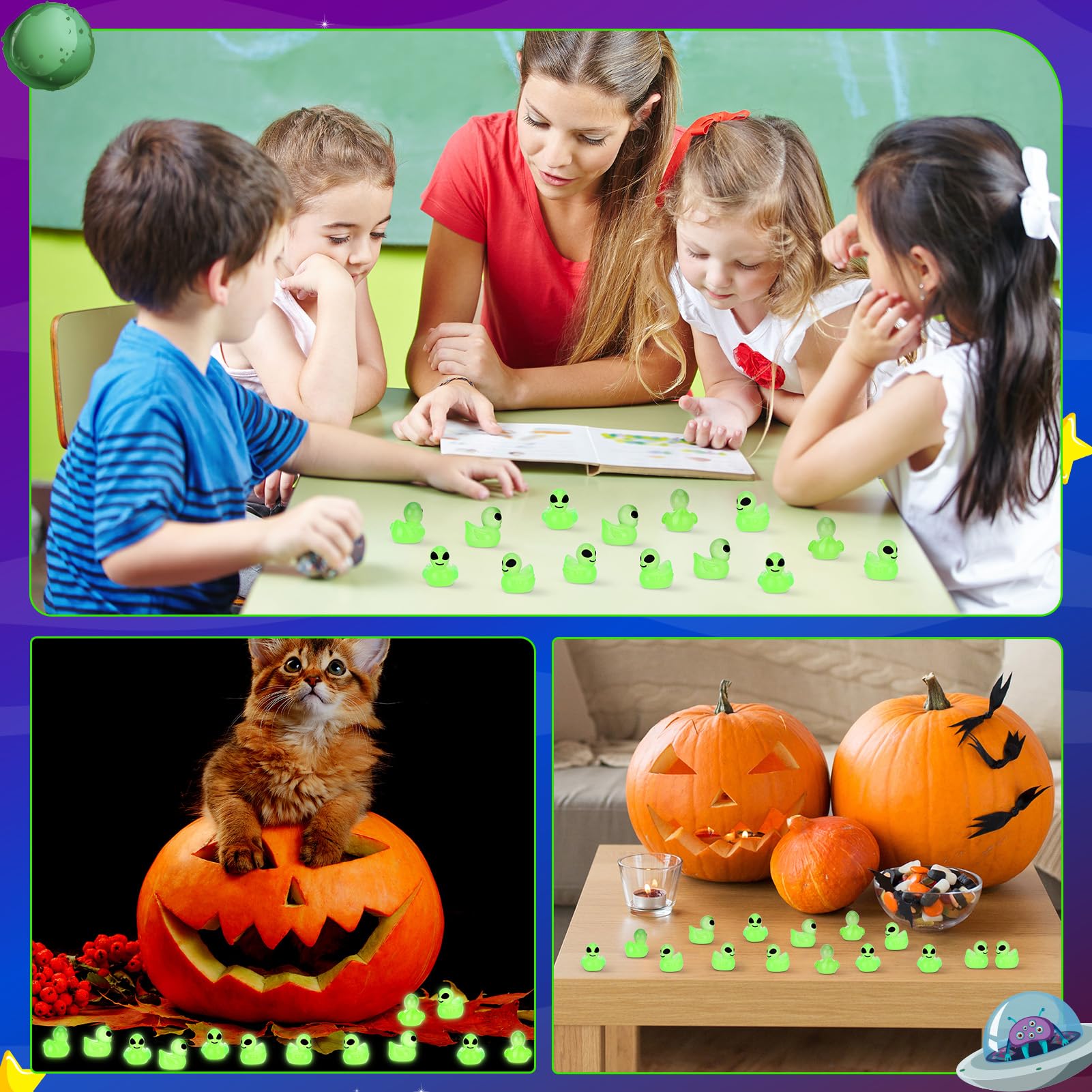 Snapklik.com : GGSTDDUP 50 Pcs Mini Alien Figures Glow In The Dark ...