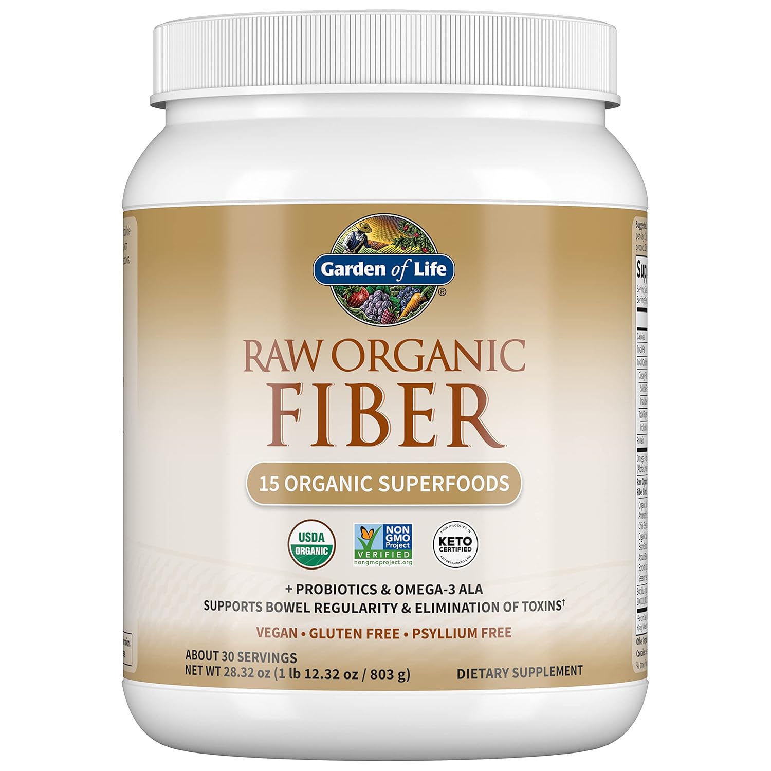 Garden of Life Fiber Powder & Viva Naturals Psyllium Husk Powder ...