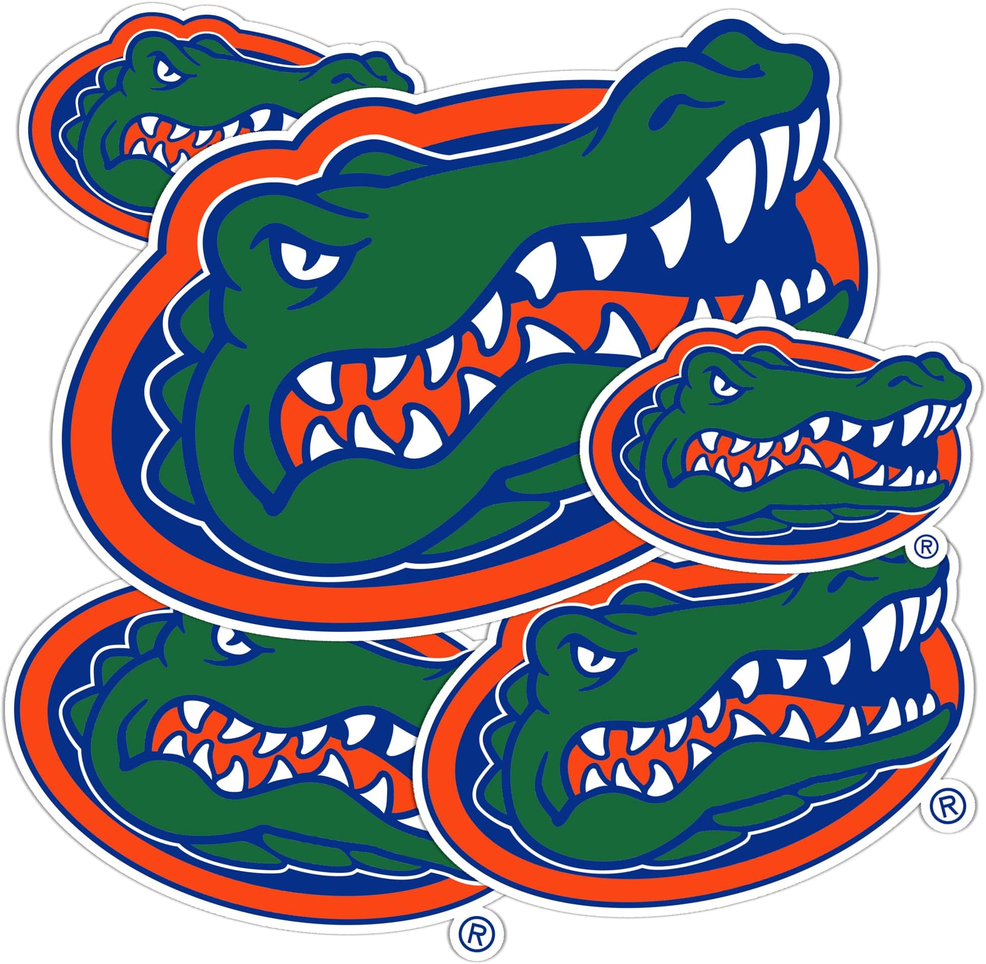 Amazon.com: Florida Gators WHITE CUT VINYL GATOR HEAD LOGO 12" Vinyl ...