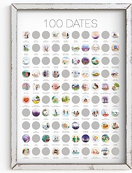 Amazon.com: 100 Dates Scratch Off Poster - Gift for Her, Anniversary ...