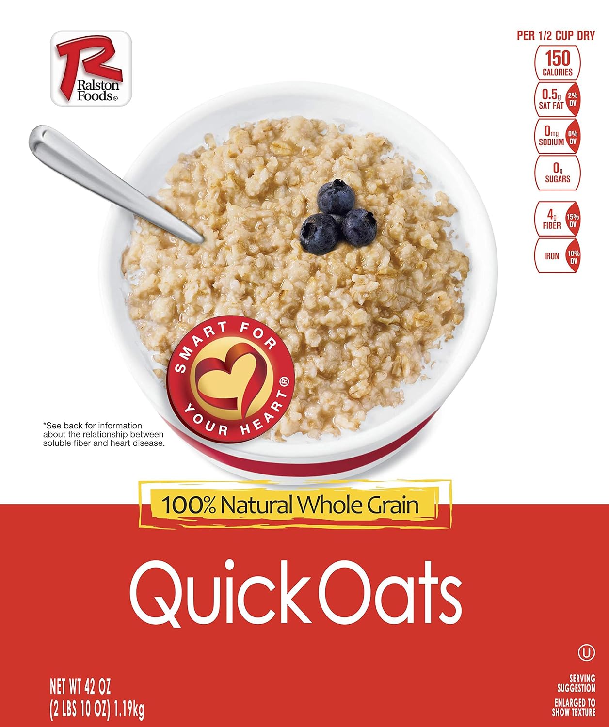 Amazon.com: Ralston Foods Quick oats Hot Cereal, 42 Ounce - 12 per case ...