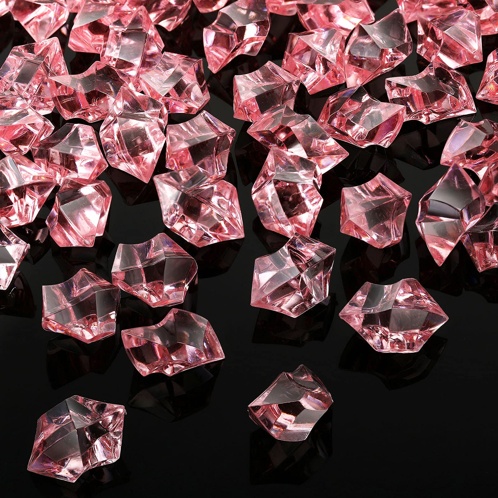 Buy 150 Pieces Fake Ice Cubes Diamonds Plastic Crushed Ice Rocks 1 Inch ...