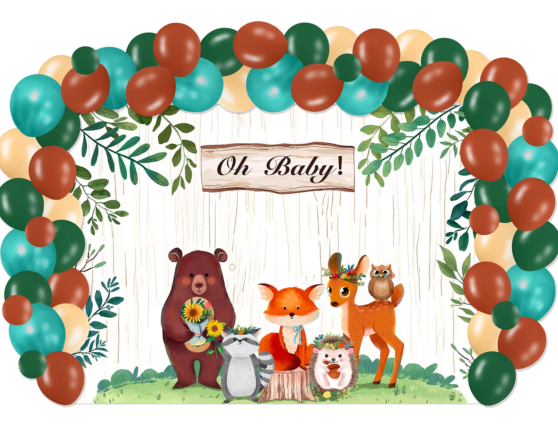 toohoo Woodland Baby Shower Decorations Boy, Woodland Baby Shower ...