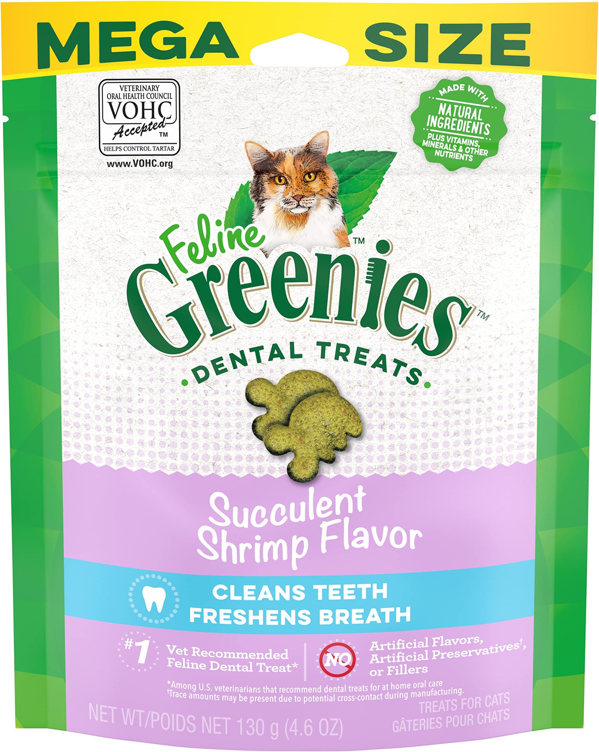 Greenies FELINE Dental Cat Treats, Catnip Flavor, 21 Ounce Tub : Amazon ...