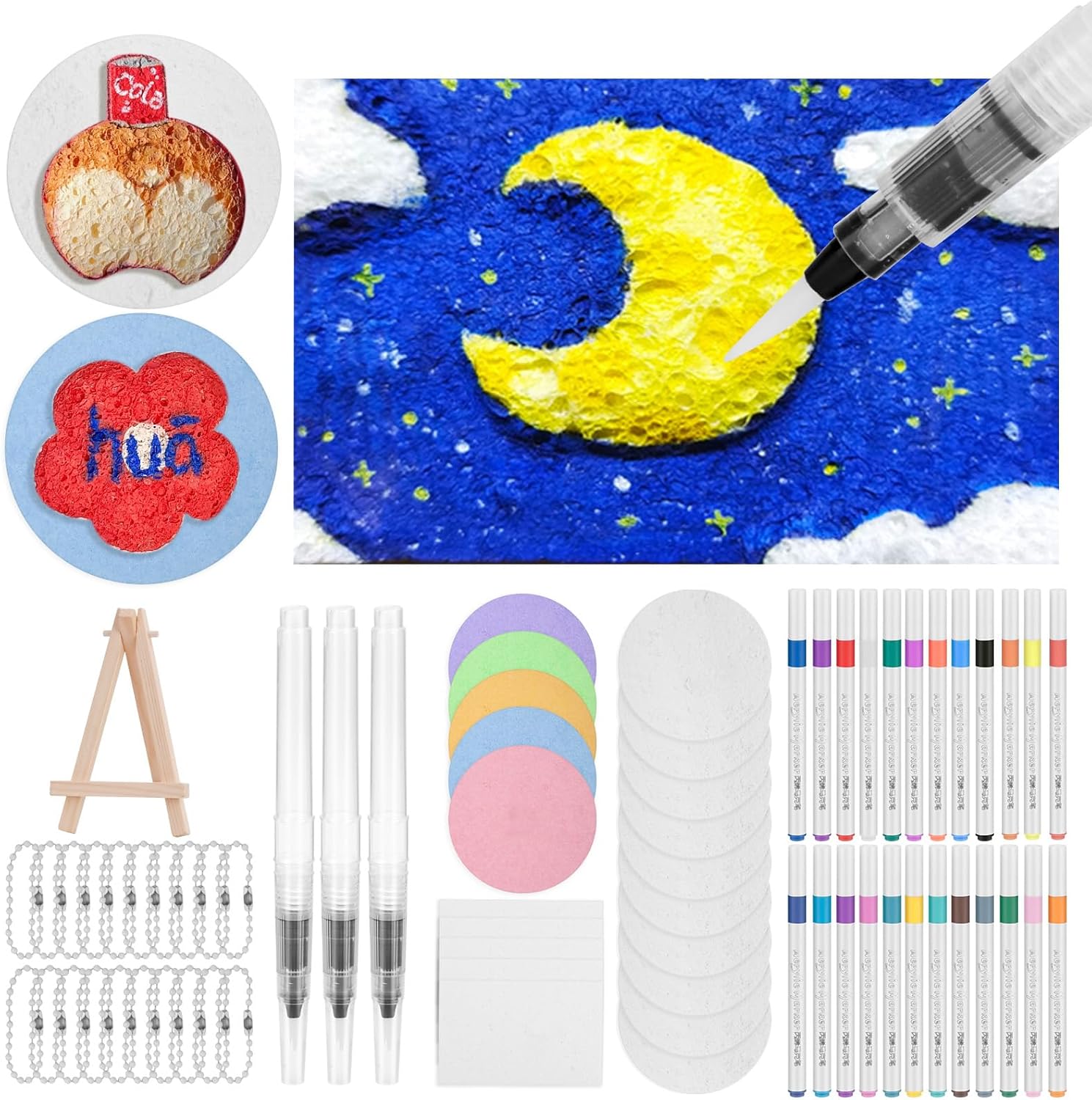 Amazon.com: badashun 68 Pack Magic 3D Foam Texture Painting Kit 20 Pcs ...