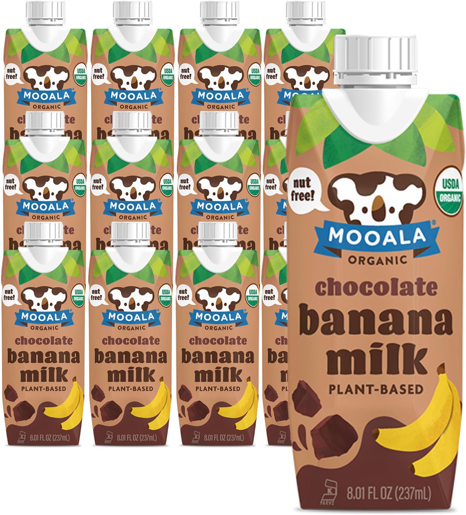 Amazon.com: Mooala Chocolate Bananamilk Organic Shelf Stable 237 mL ...