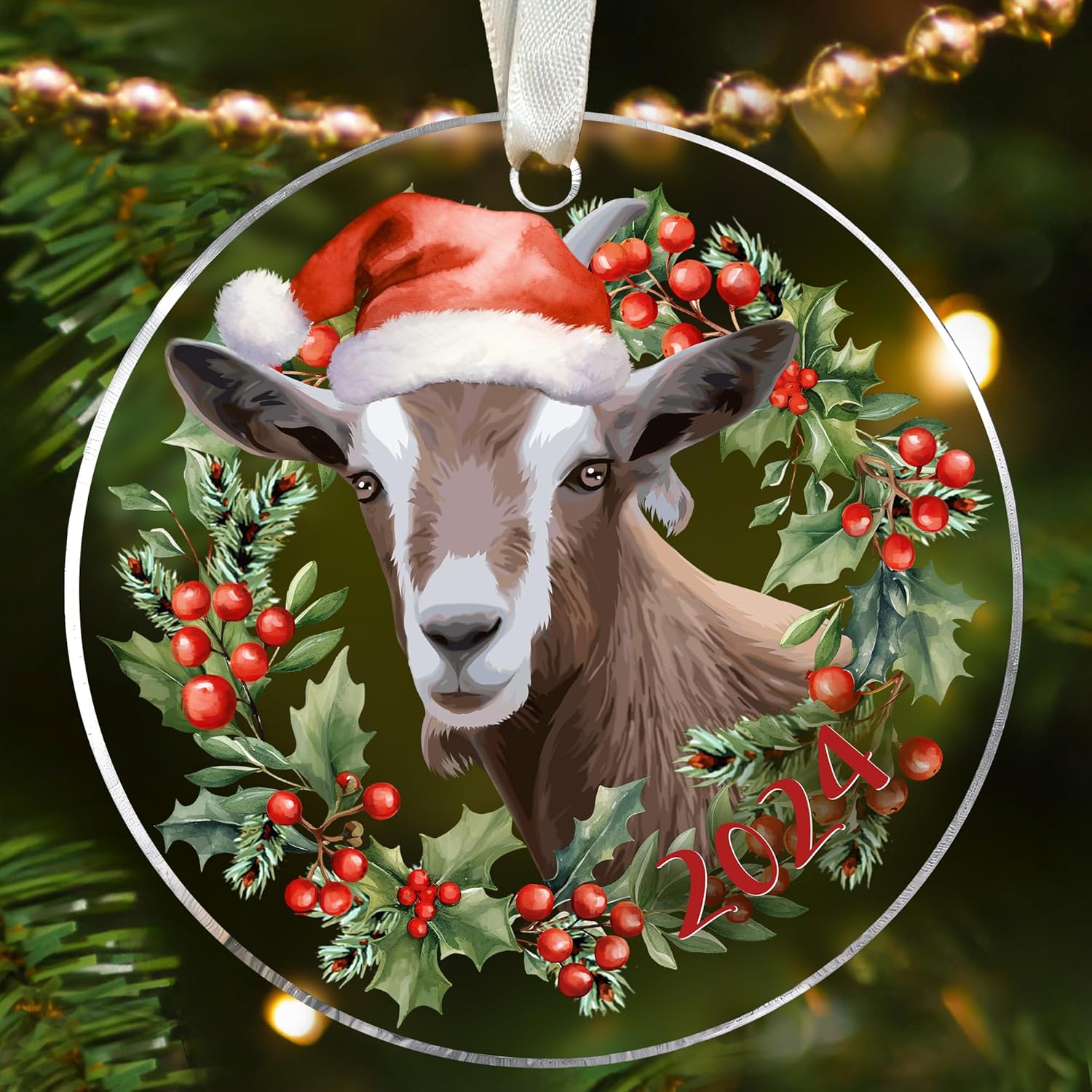 Amazon.com: Acrylic Goat Christmas Ornaments - Nubian, Boer, Pygmy Goat ...